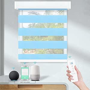 Amazon.com: MING CHEN Motorized Blinds with Remote, Built-in Rechargeable Motor Smart Window ...