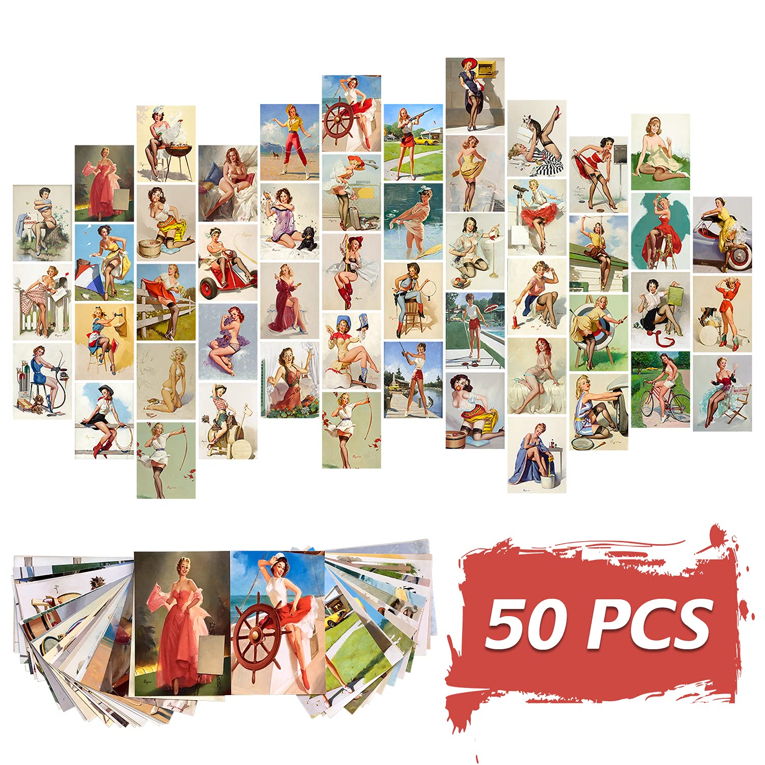 Buy DIDIDIDO Wall Collage Kit Aesthetic Pictures, Vintage Pin Up for ...