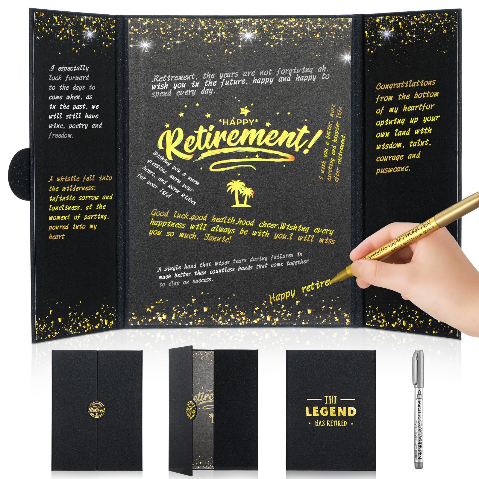 Amazon.com: Resurhang Retirement Guest Book Retirement Party ...