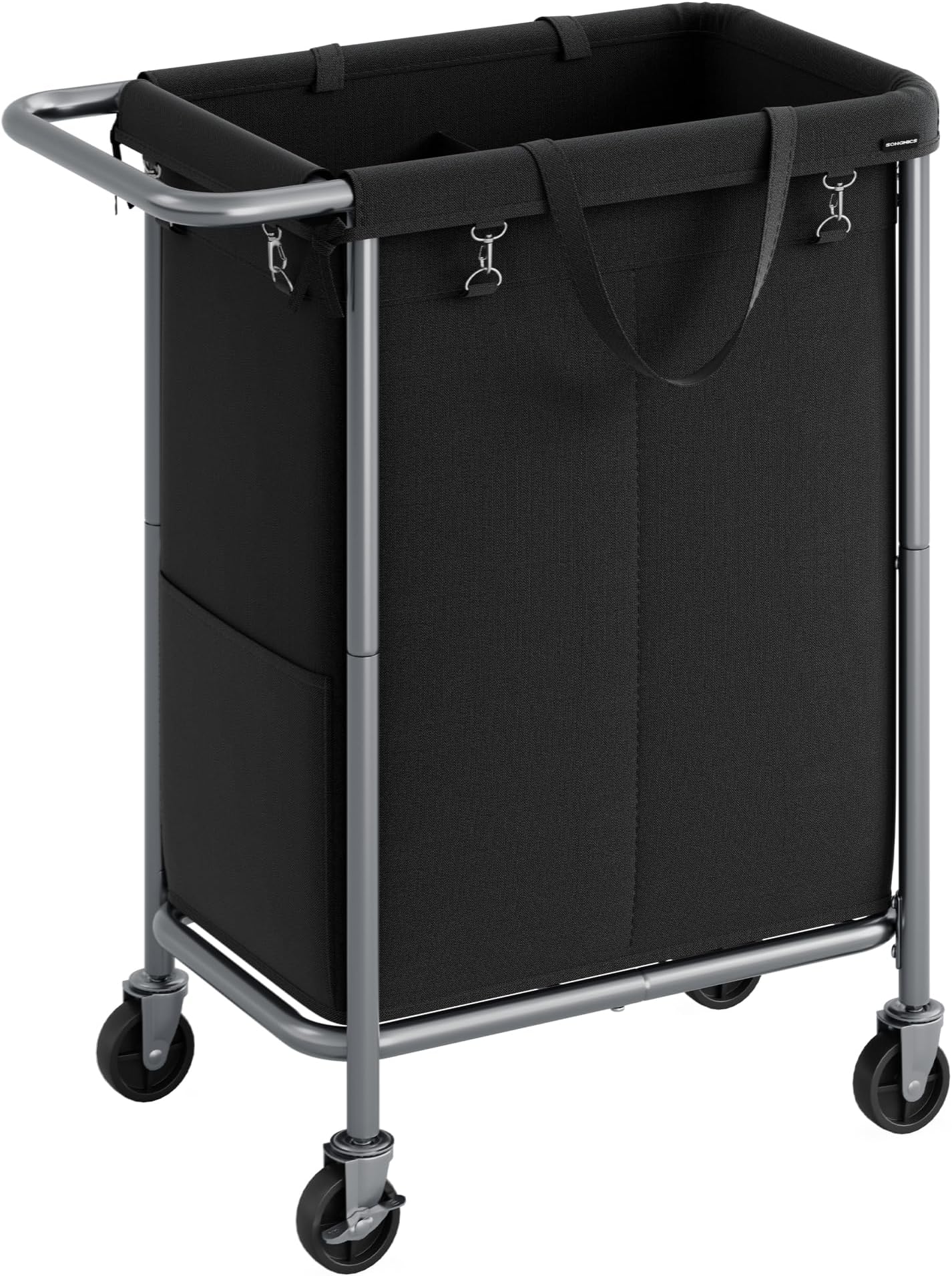 Lakeland Laundry Basket Trolley – 44cm x 57cm x 91cm H Lightweight Easy ...