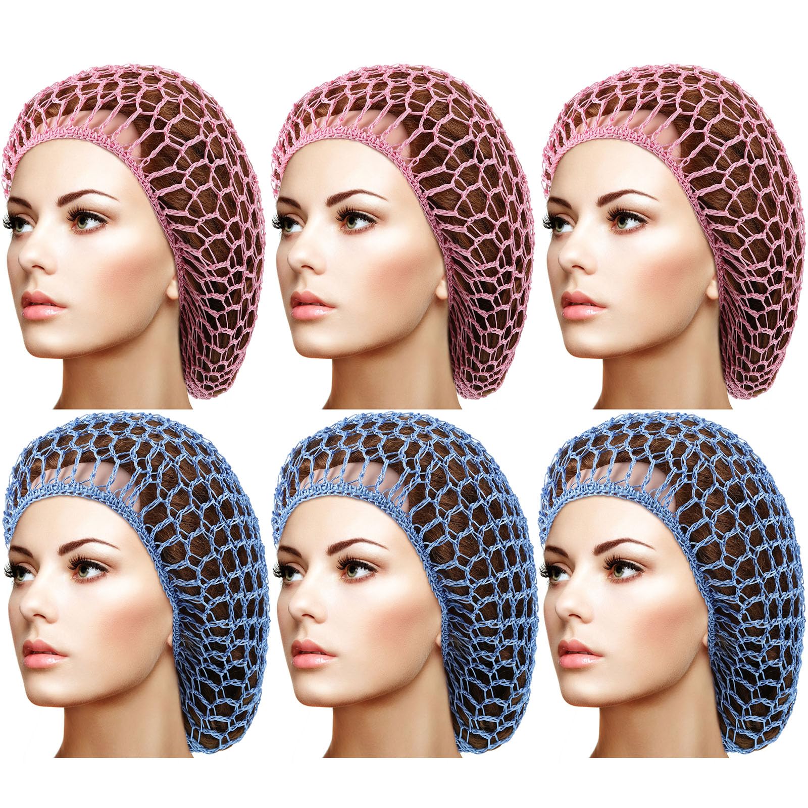 Amazon.com : Geyoga 6 Pieces Hair Net Snoods for Women Sleeping Mesh ...