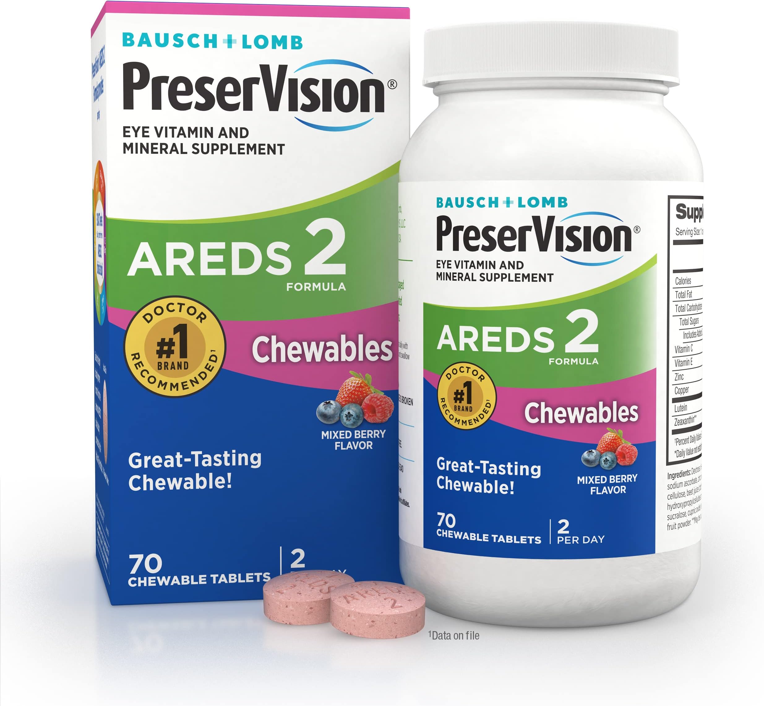 Amazon.com: PreserVision AREDS 2 Eye Vitamin & Mineral Supplement 210 ...