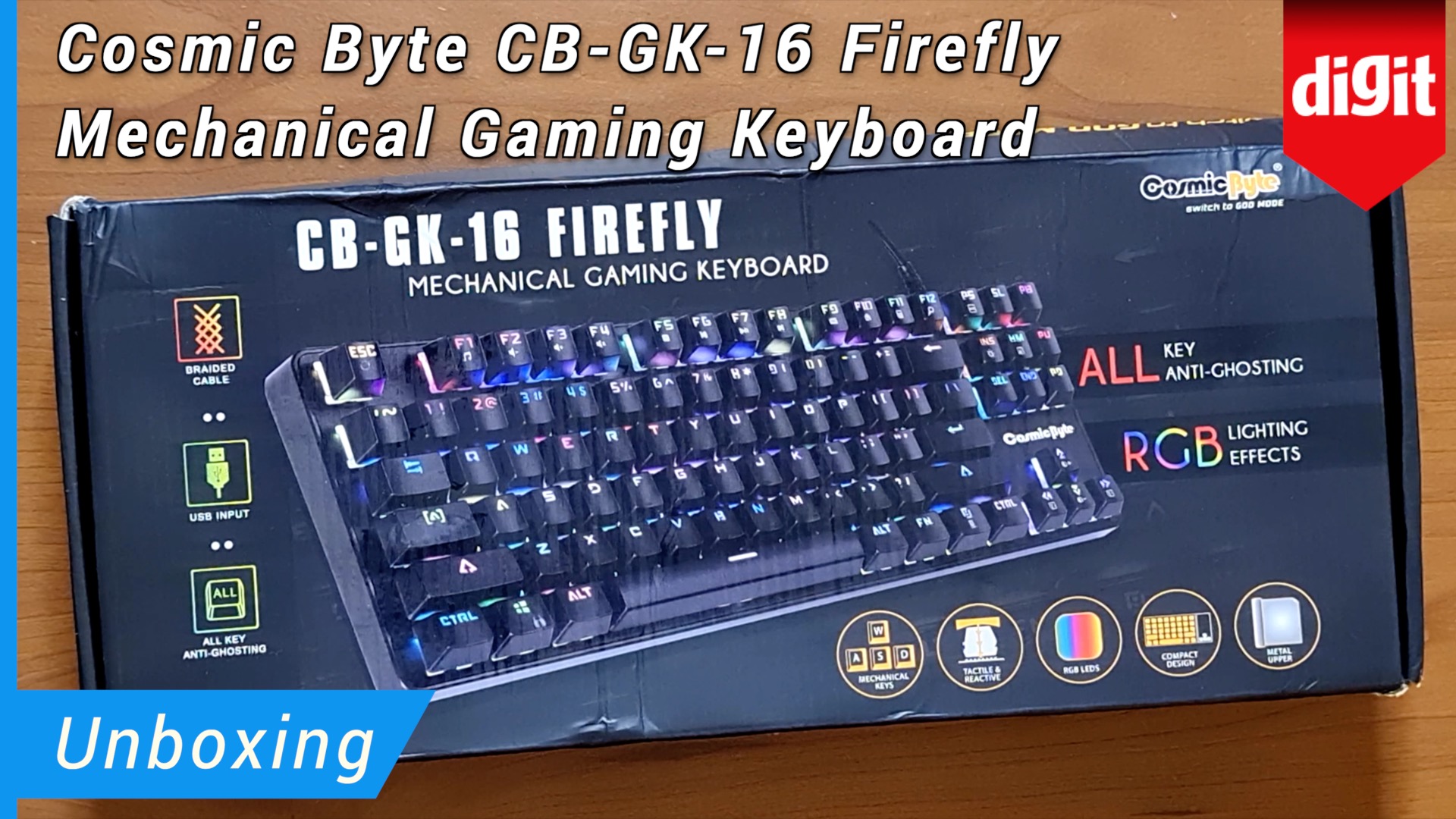 Cosmic Byte CB-GK-16 Firefly Mechanical Gaming Keyboard Unboxing