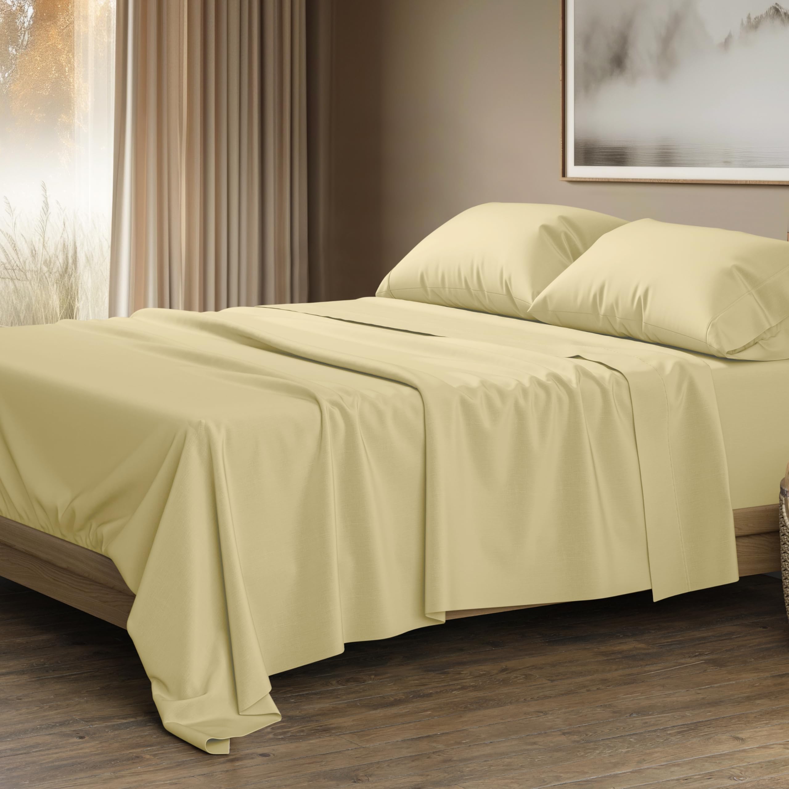 Amazon.com: THREAD SPREAD 100% Egyptian Cotton Sheets Queen Size - 1500 ...