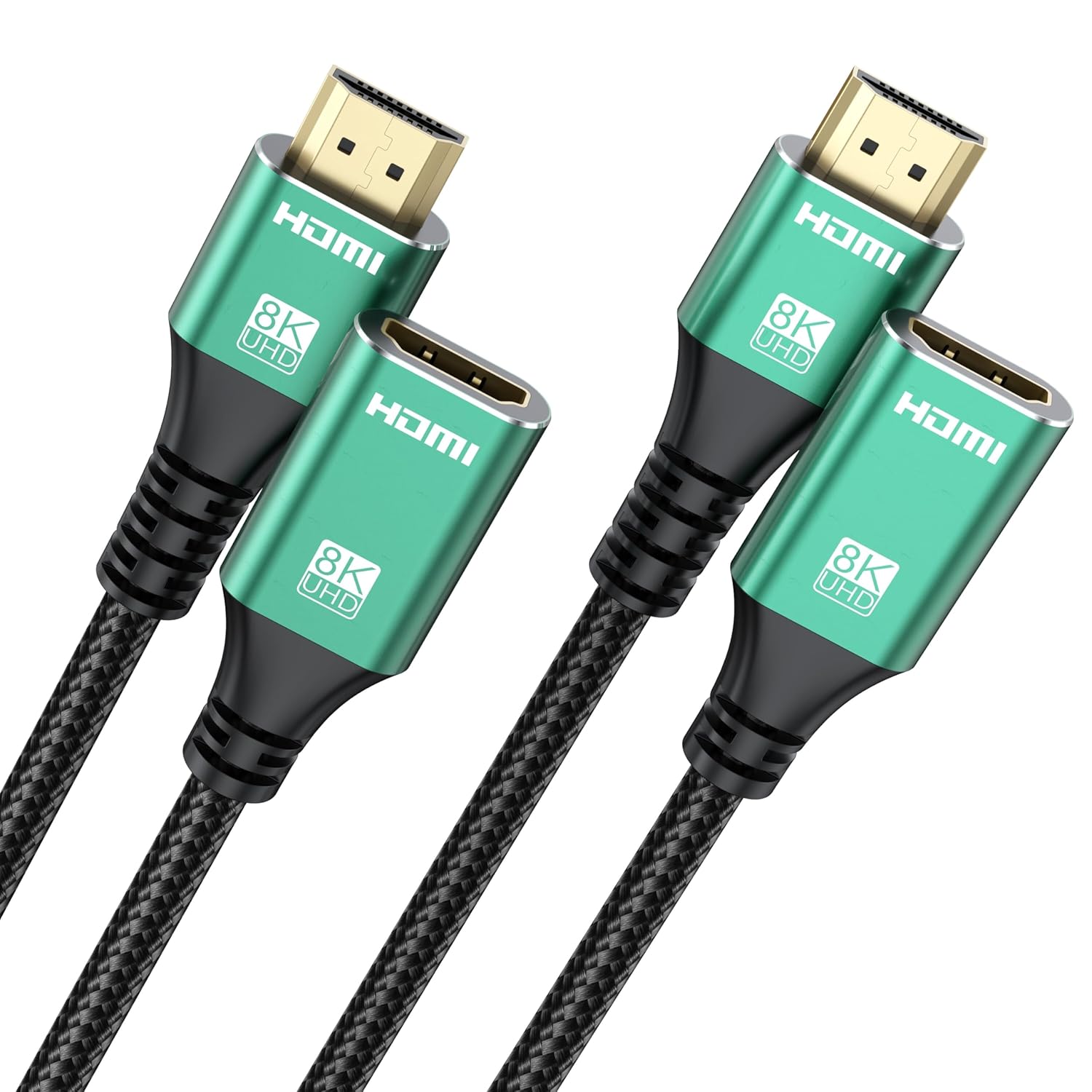 Amazon.com: Breilytch HDMI Extender Cable 3.3FT 2Pack, 8K HDMI 2.1 Extension Cables 60Hz 48Gbps ...