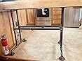 Amazon.com: Pipe DÉCOR Industrial Table Rustic Pipe Kitchen Metal Frame ...