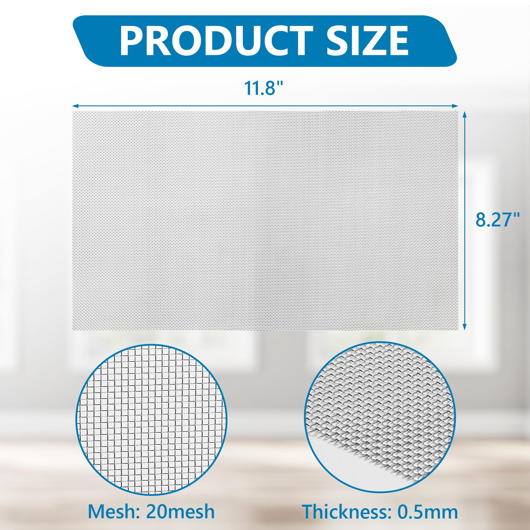 Snapklik.com : 6 Pack Stainless Steel Wire Mesh, 11.8" X 8.3" Wire Mesh ...