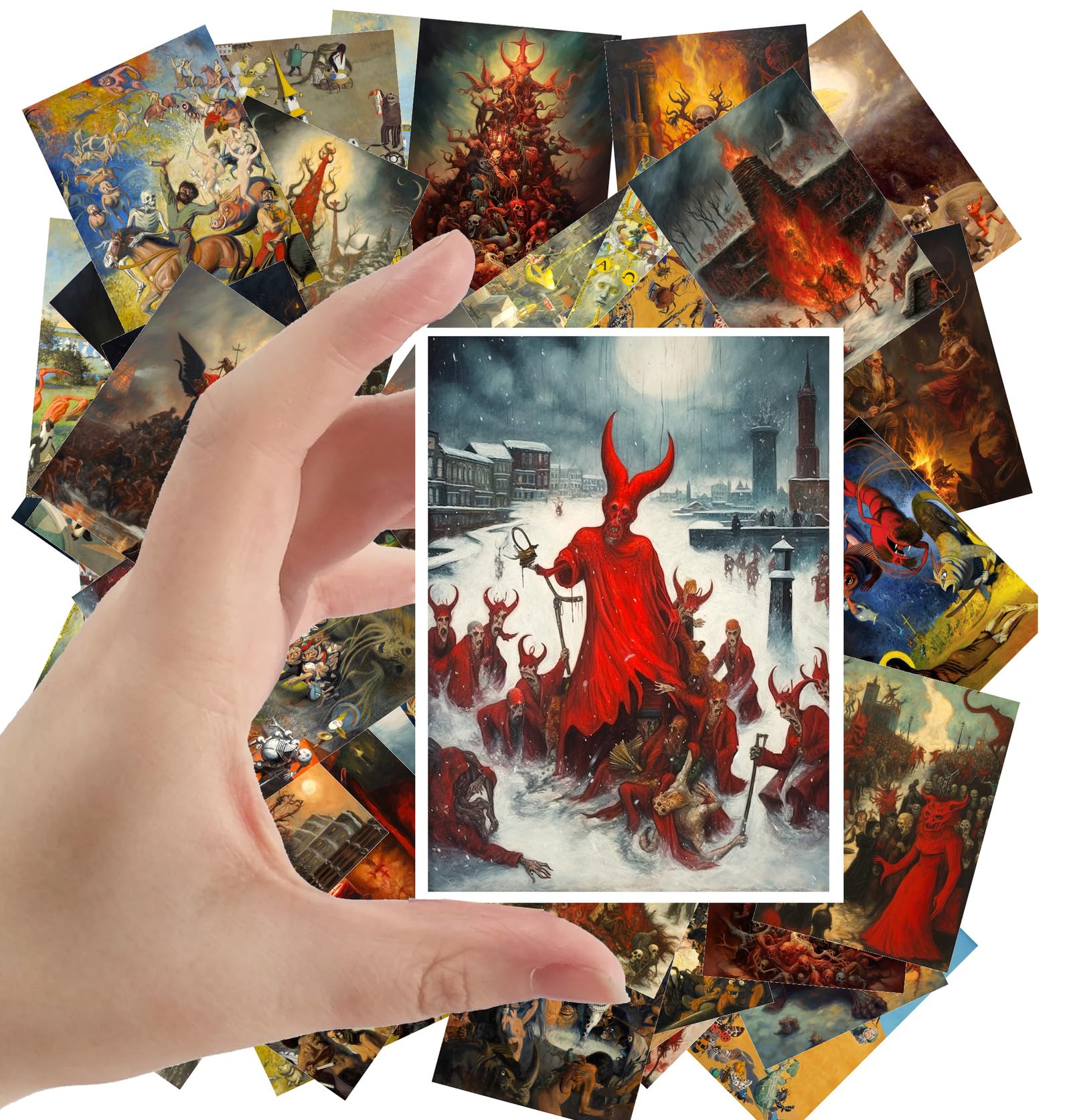 Amazon.com: Large Stickers 24 pcs (2.5"x3.5" Each) Spooky Christmas in ...