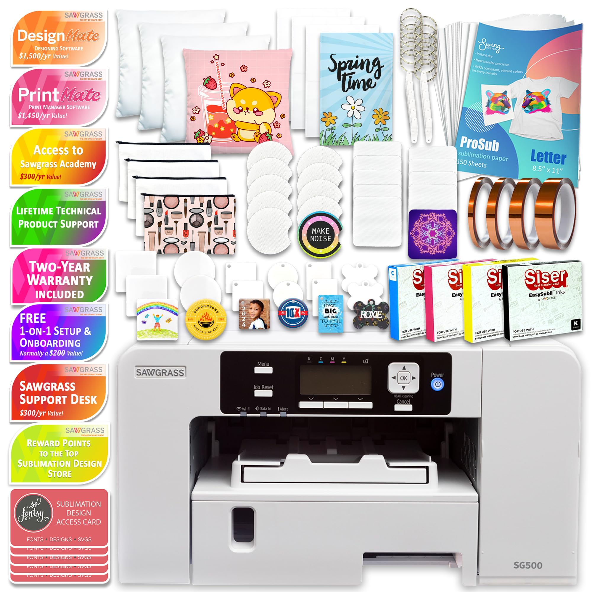Amazon.com: Sawgrass Easysubli SG500 Sublimation Printer with Deluxe ...