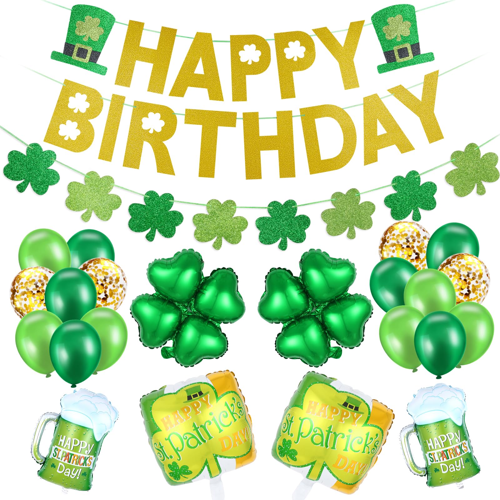 St Patricks Day Birthday Party St. Patrick's Day Bunting Banner Clipart ...
