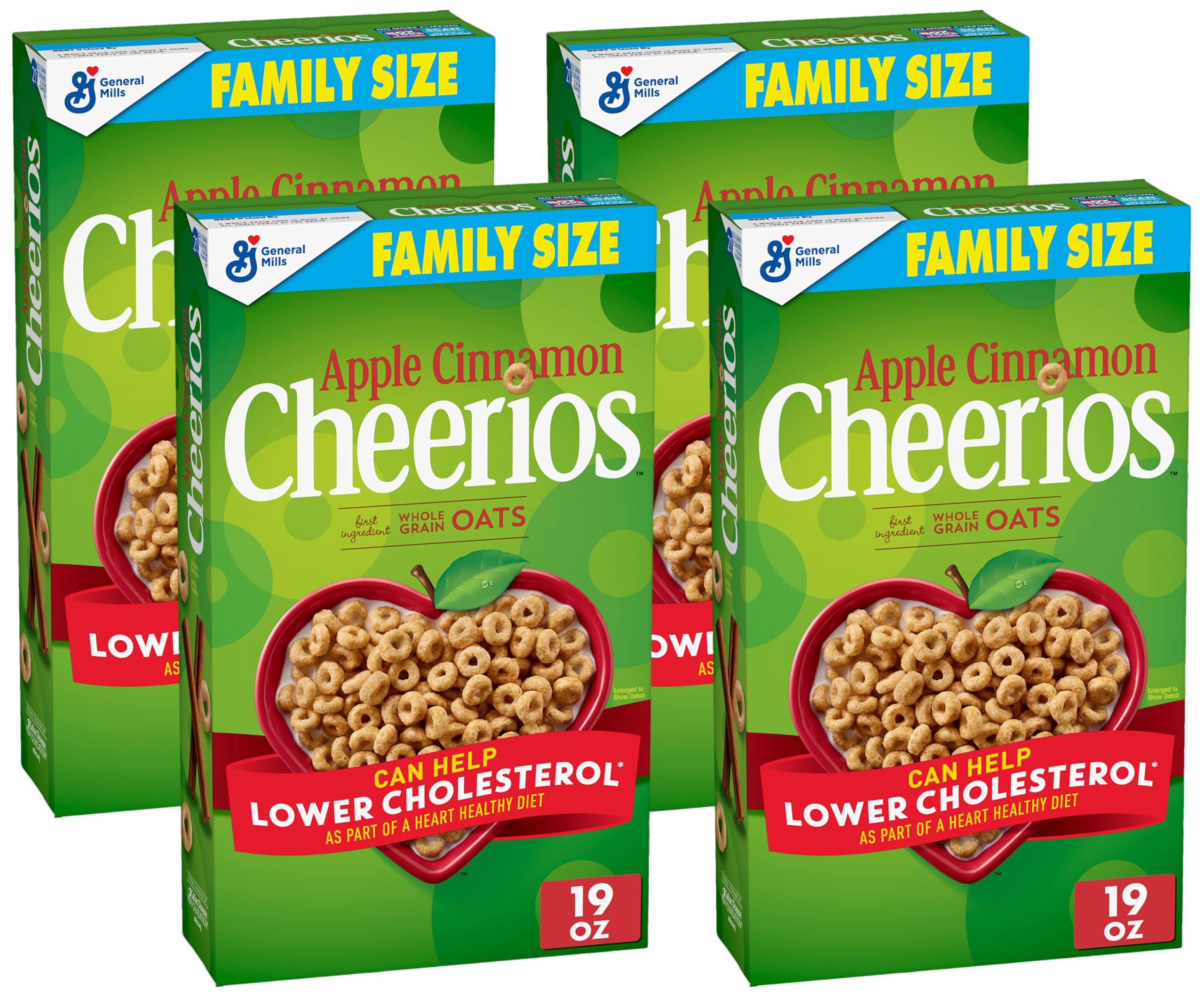 Amazon.com: Cheerios Apple Cinnamon Cheerios Heart Healthy Cereal, 19 ...