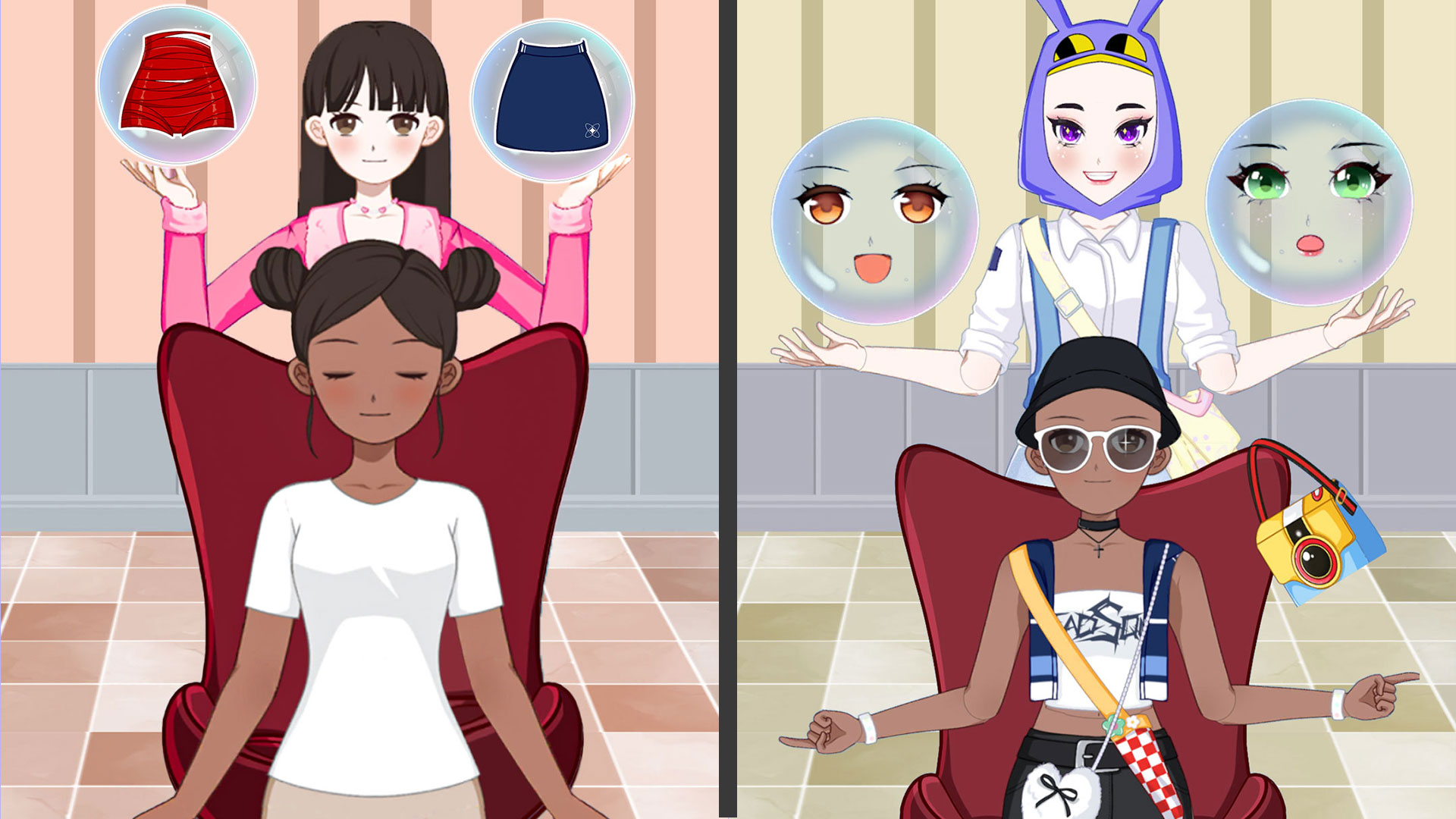 Left or Right Fashion Dress Up: Build Fashion Queen Magic Dress Up ...