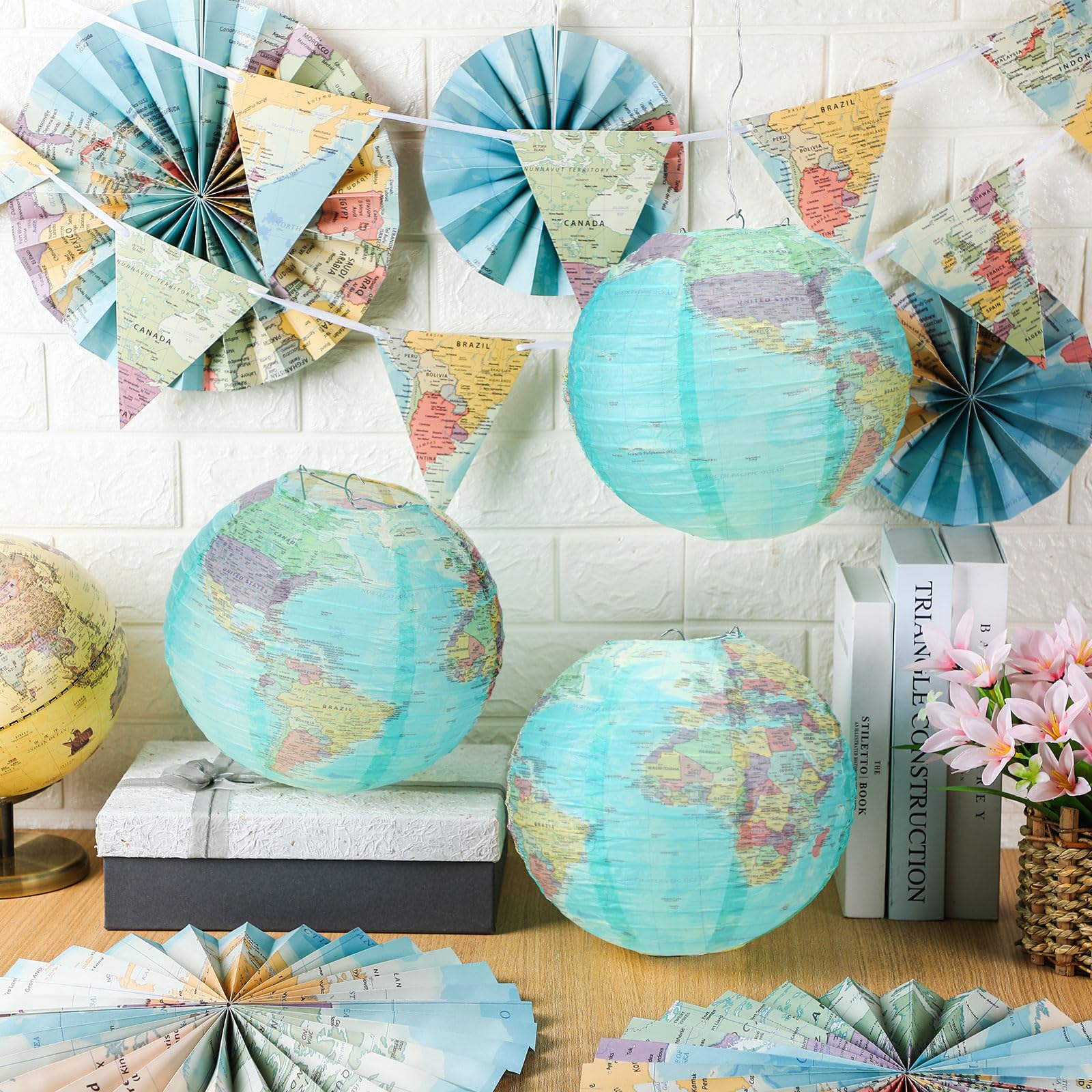 Snapklik.com : Tujoe 19 Pcs Map Classroom Decorations Travel Themed ...