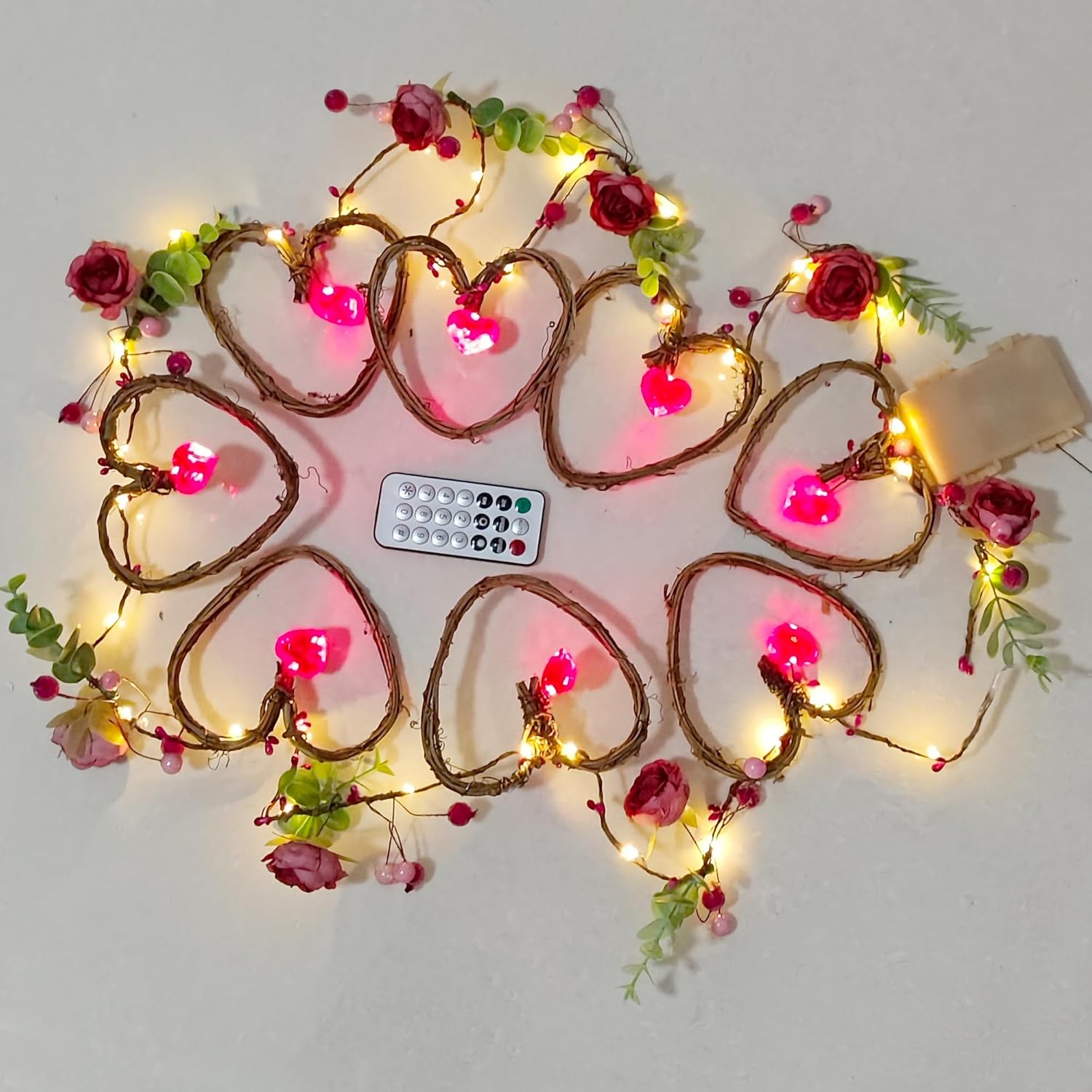 Miya – Decoraciones para el día de San Valentín de 6.5 pies, 40 luces ...