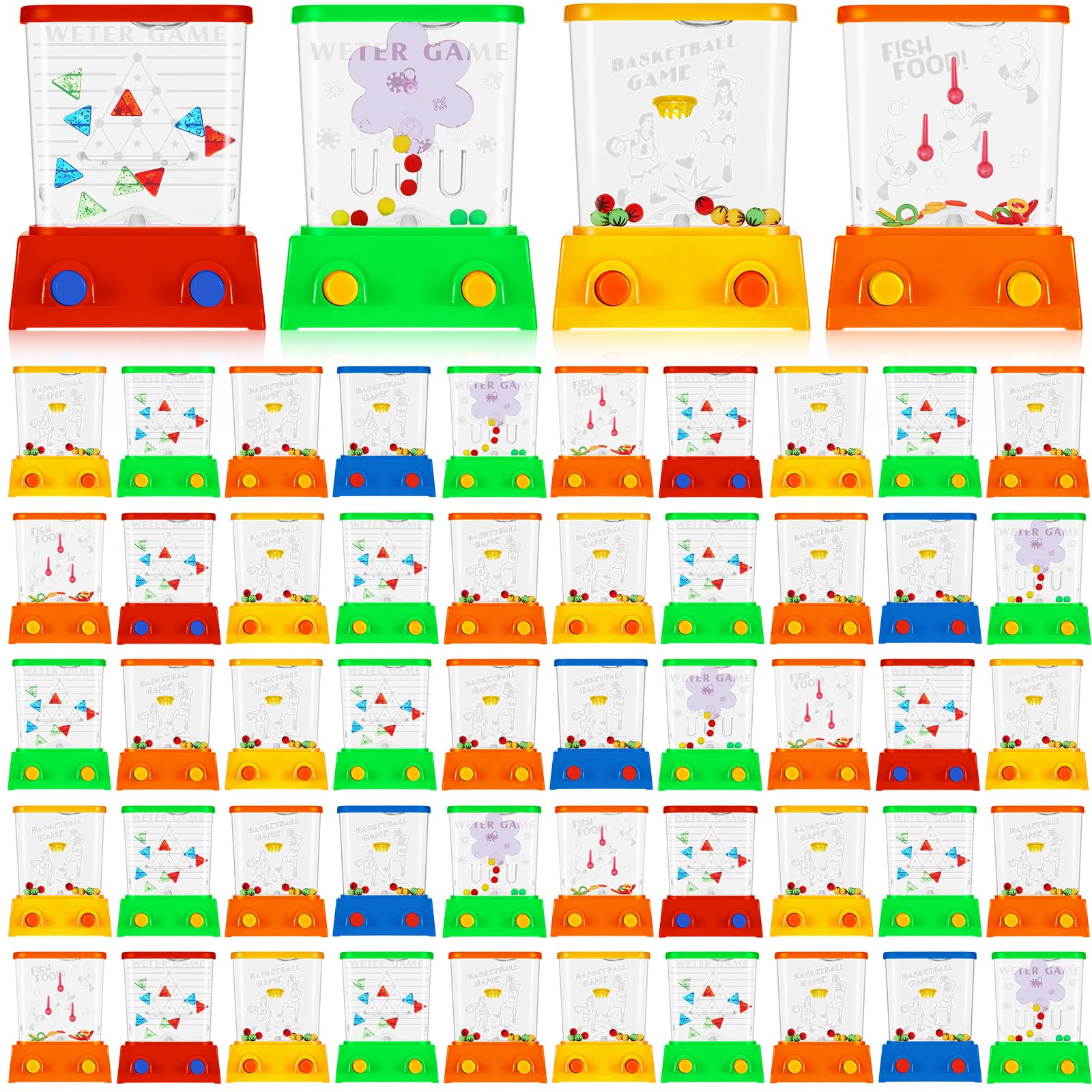 Amazon.com: Lewtemi 60 Pcs Water Ring Toss Handheld Game Bulk Retro ...
