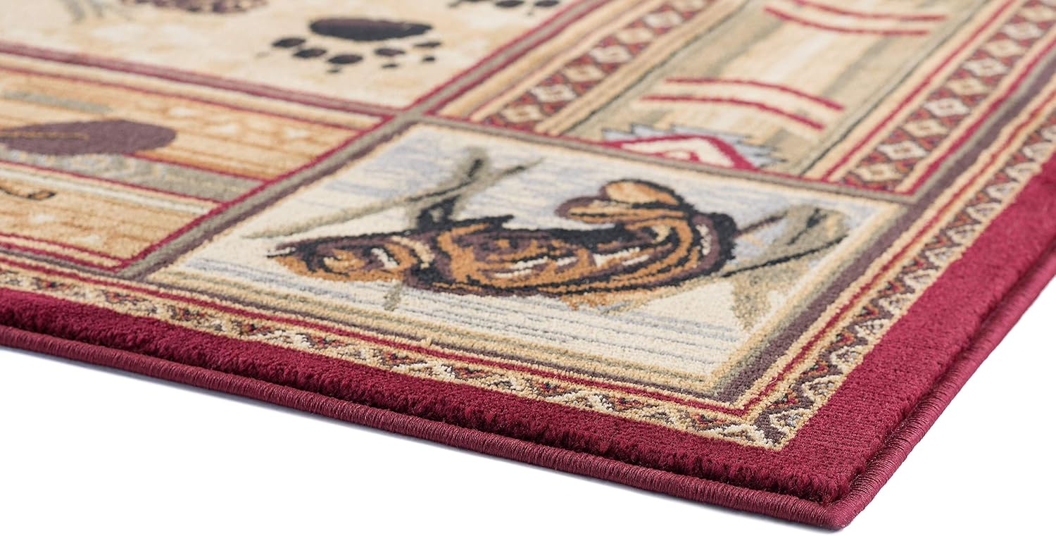 Universal Rugs Black Bear Runner Rug, 2'7'' x 7'3'', Brown 2 ft 7 in x ...