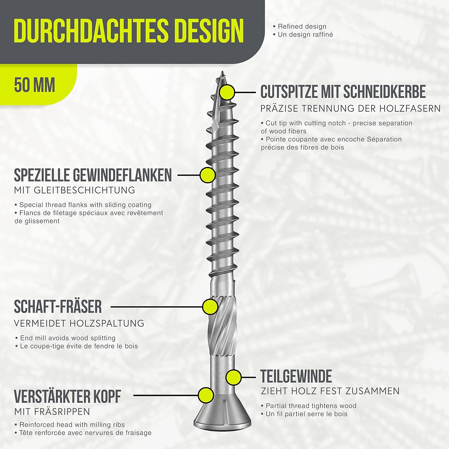 INNONEXXT® Premium Stainless Steel decking Screws C1 incl. bit | 5.0 x ...