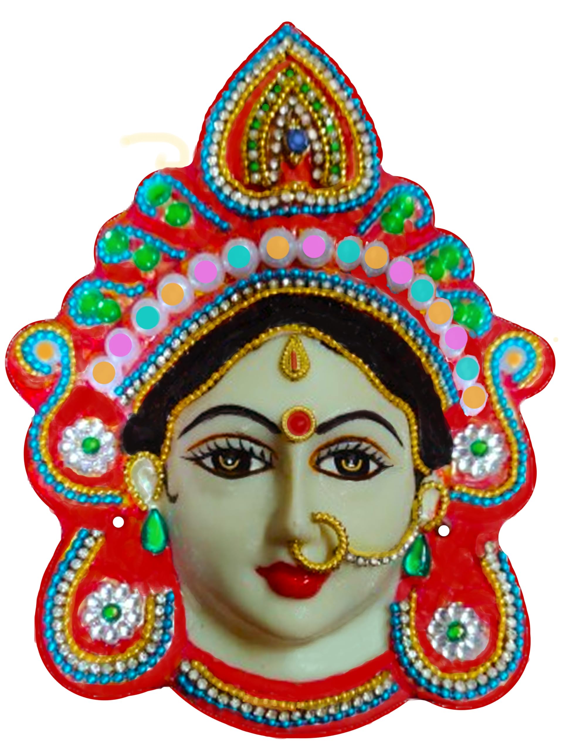 IDEO Devi Maa Face/Mukhota, Goddess Face for Margshish, Varaha Laxmi ...