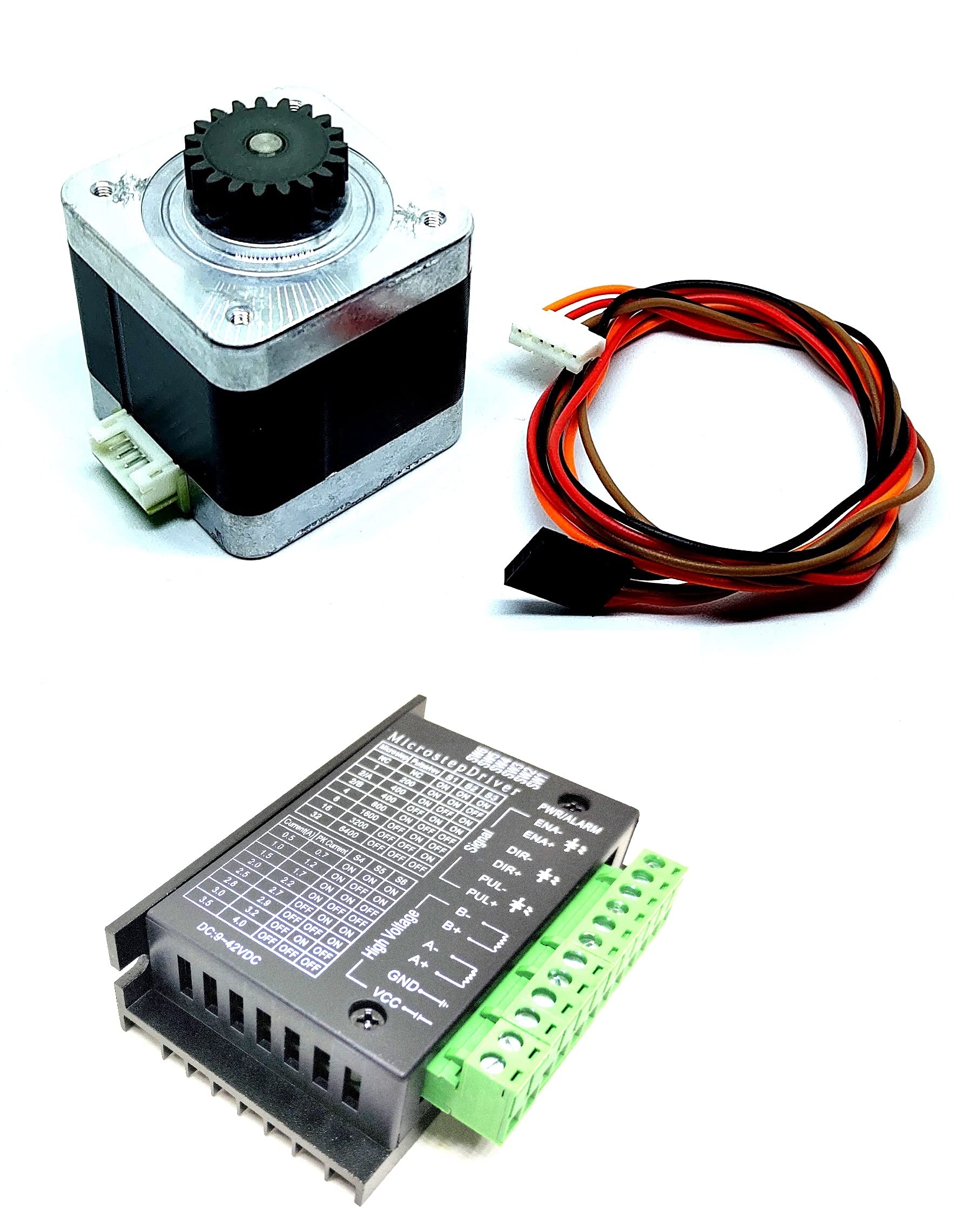 Buy INVENTO 1Pcs TB6600 Stepper Driver + Nema 17 4.2 Kg cm Bipolar Stepper Motor with 19 teeth ...