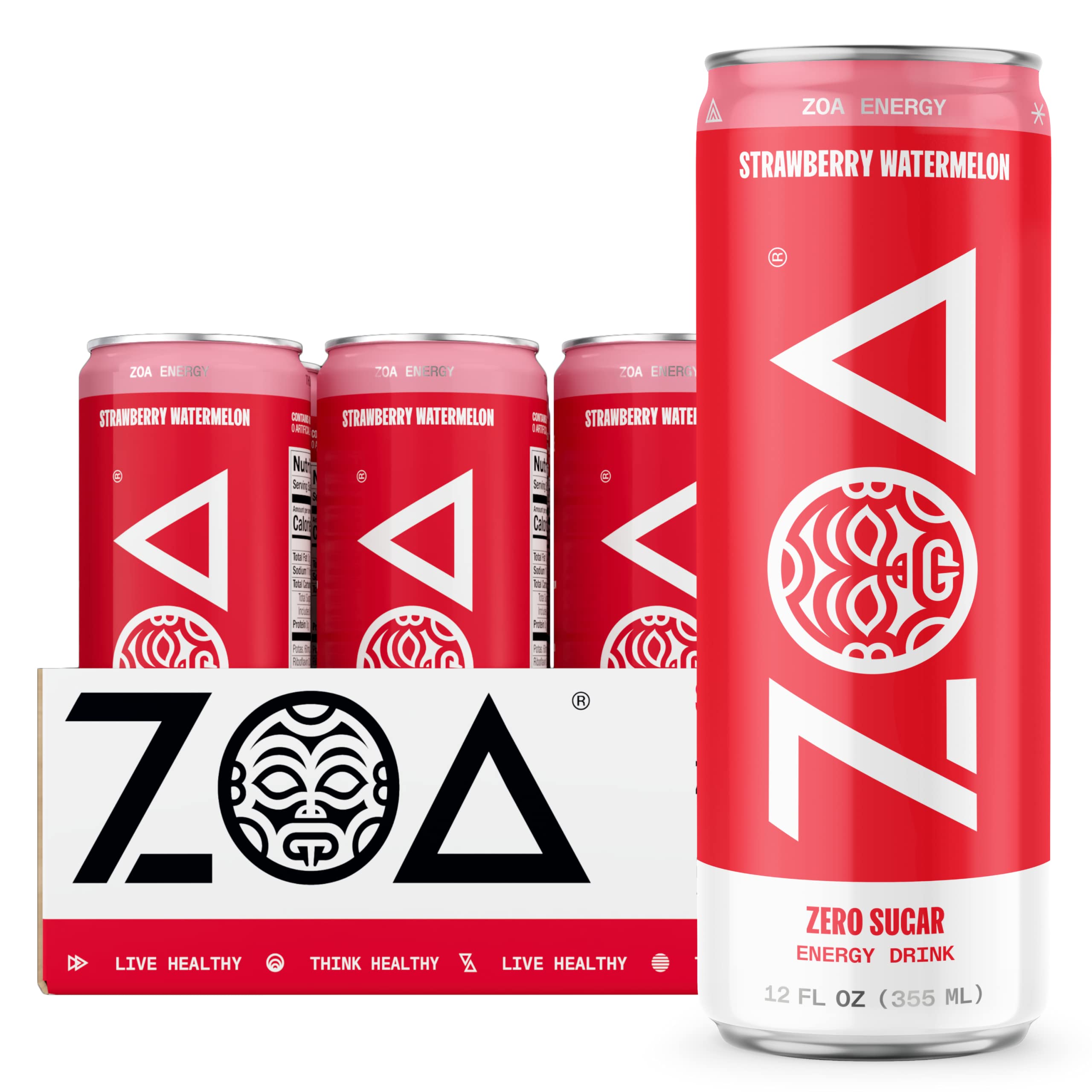 Snapklik.com : ZOA Zero Sugar Energy Drinks, Strawberry Watermelon ...