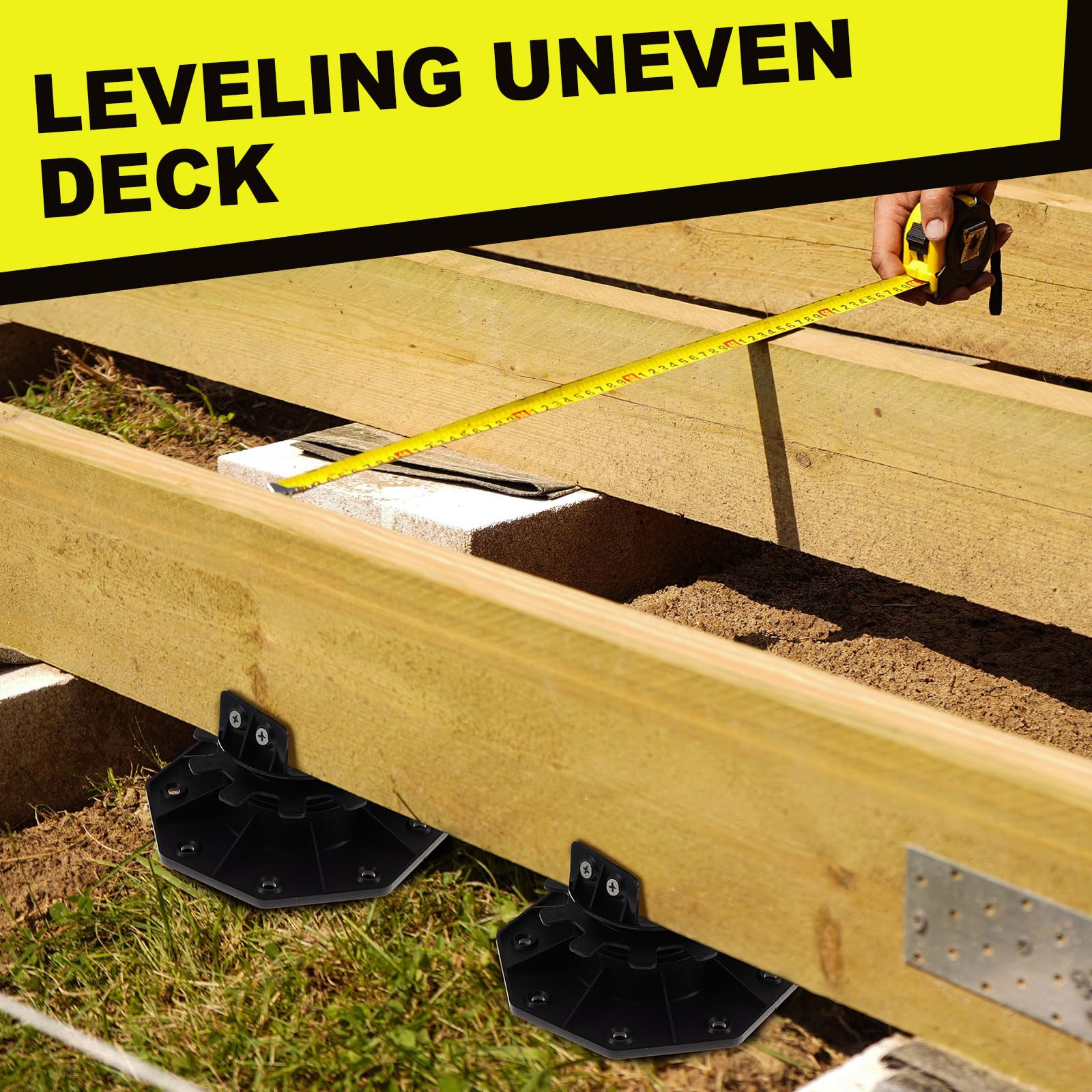 Snapklik.com : MorningRo 12 Pcs Adjustable Deck Support Pedestals Deck ...