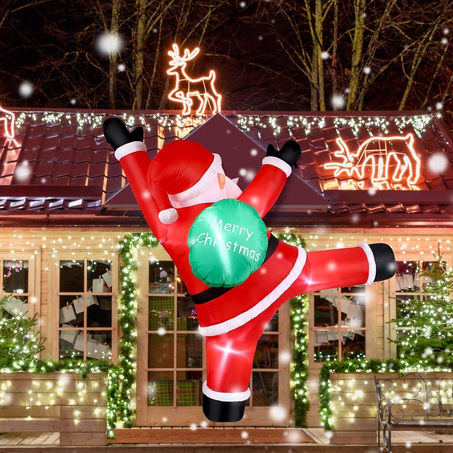 Amazon.com: Togake Christmas Santa Inflatable Decorations Outdoor 6.5FT ...