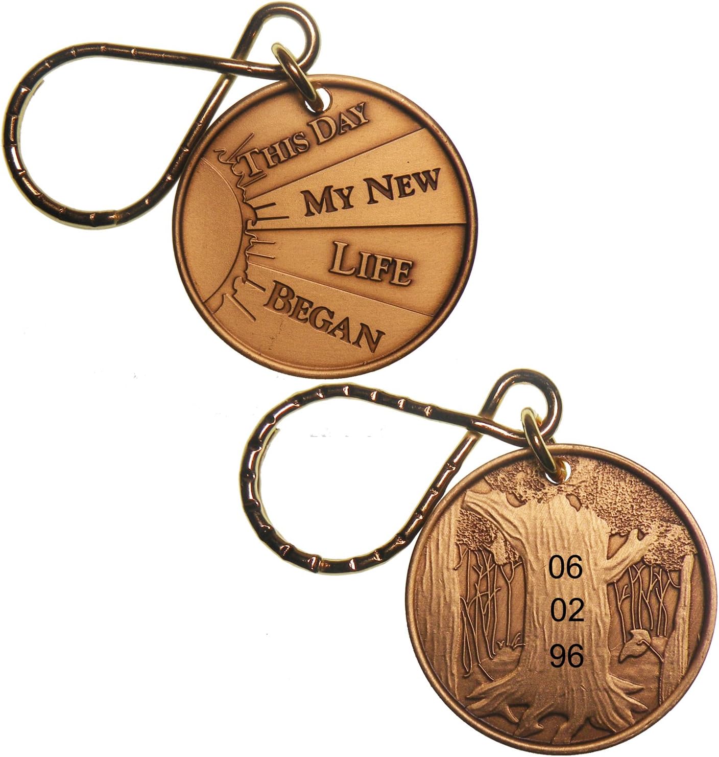 Amazon.com : HPRS Personalized Custom Engraved Key Ring Bronze AA ...