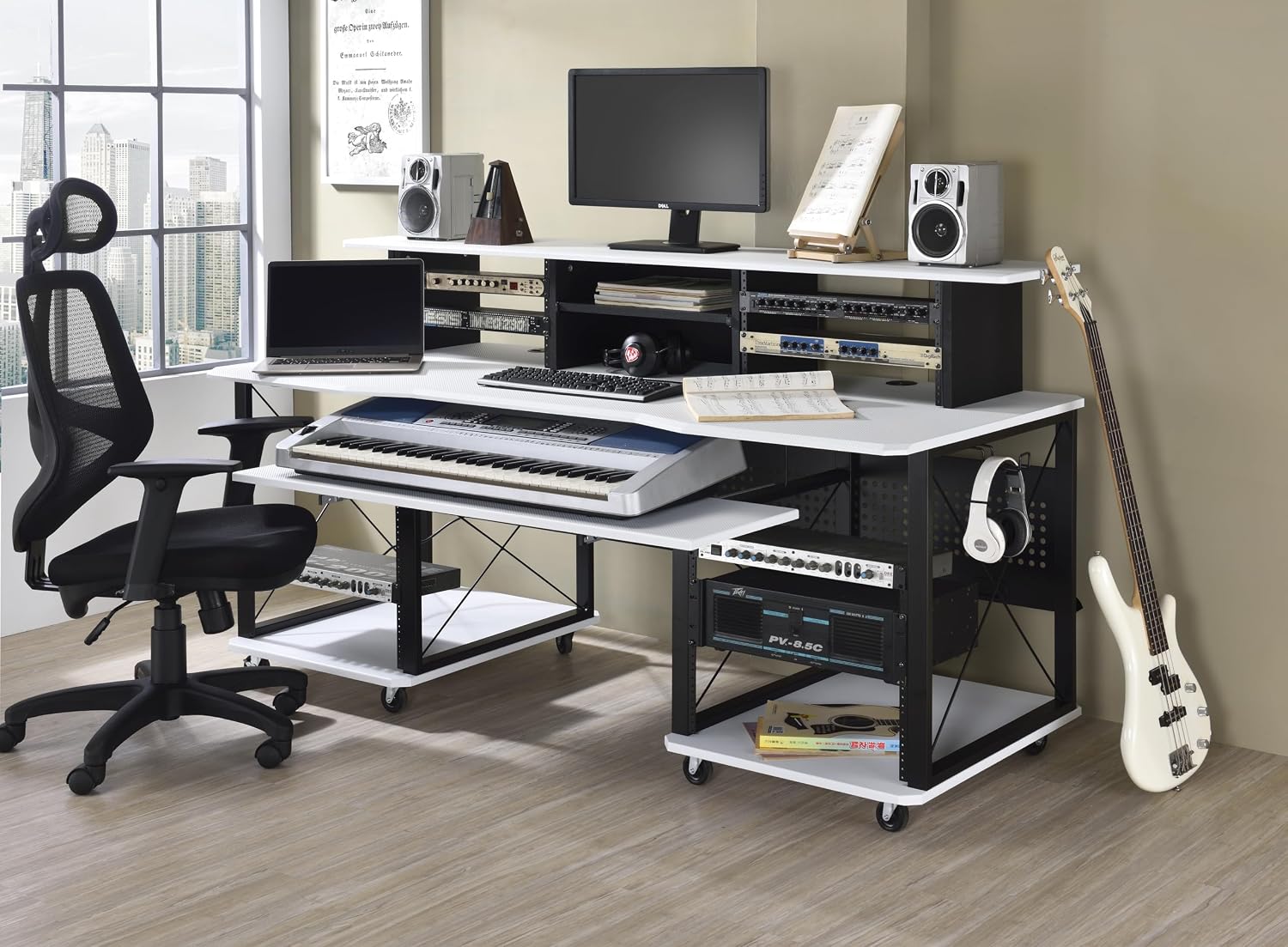 Amazon.com: NicBex Home Office Desks Versatile Design Music Recording ...