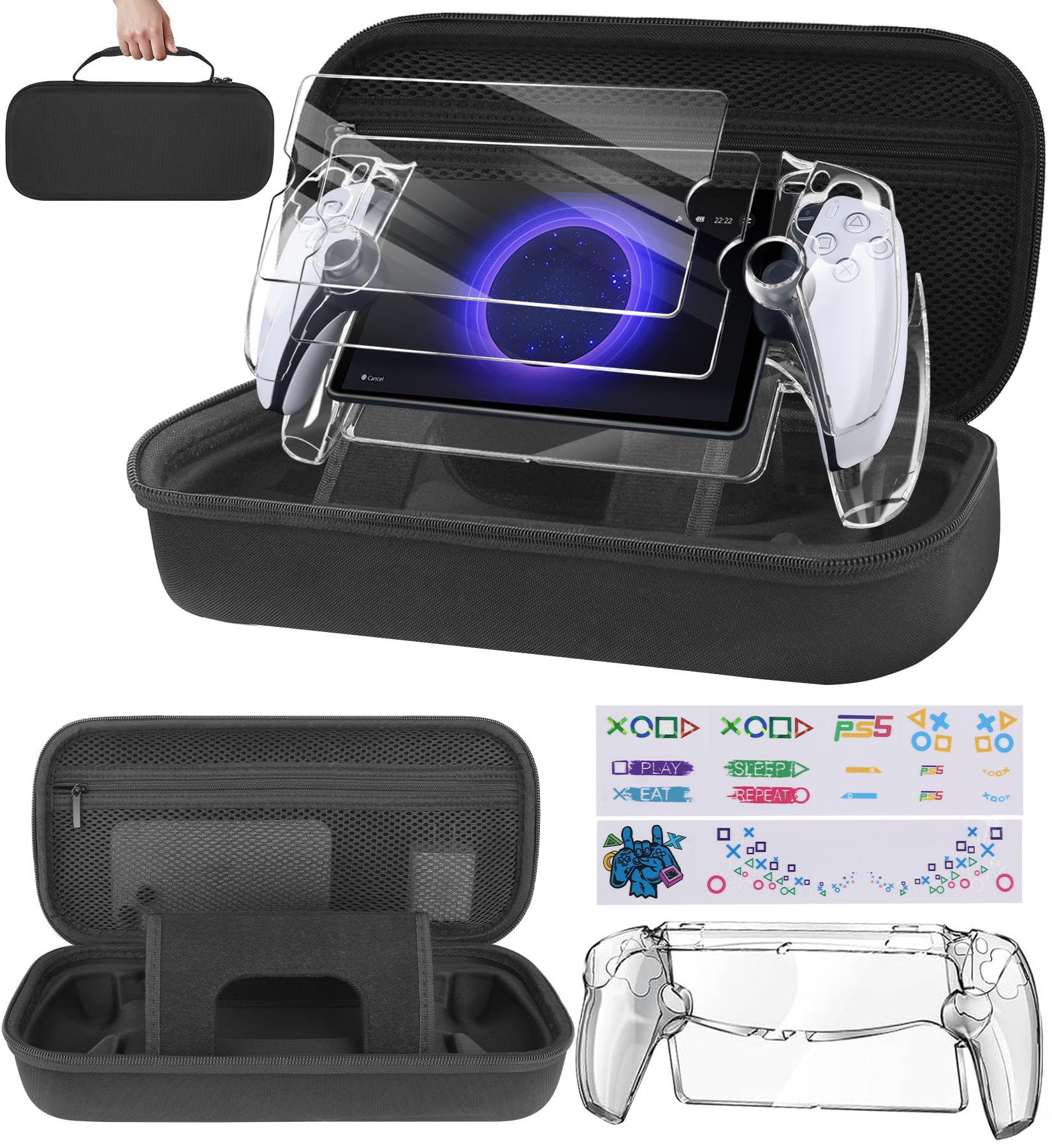 Amazon.com: Accessories Bundle for Playstation Portal, EVA Carrying ...