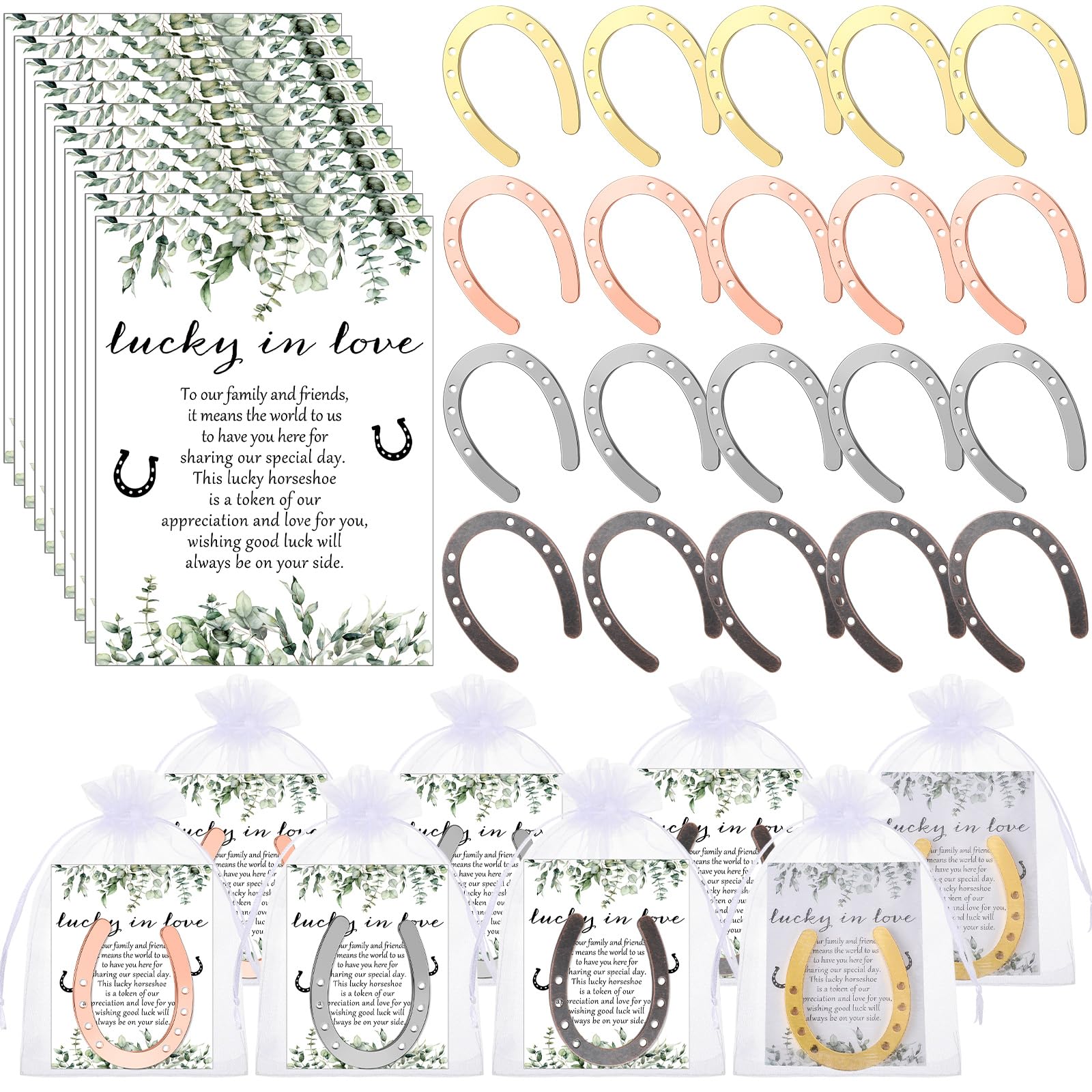 Amazon.com: 50 Sets Vintage Horseshoes Decorations Horseshoe Party ...