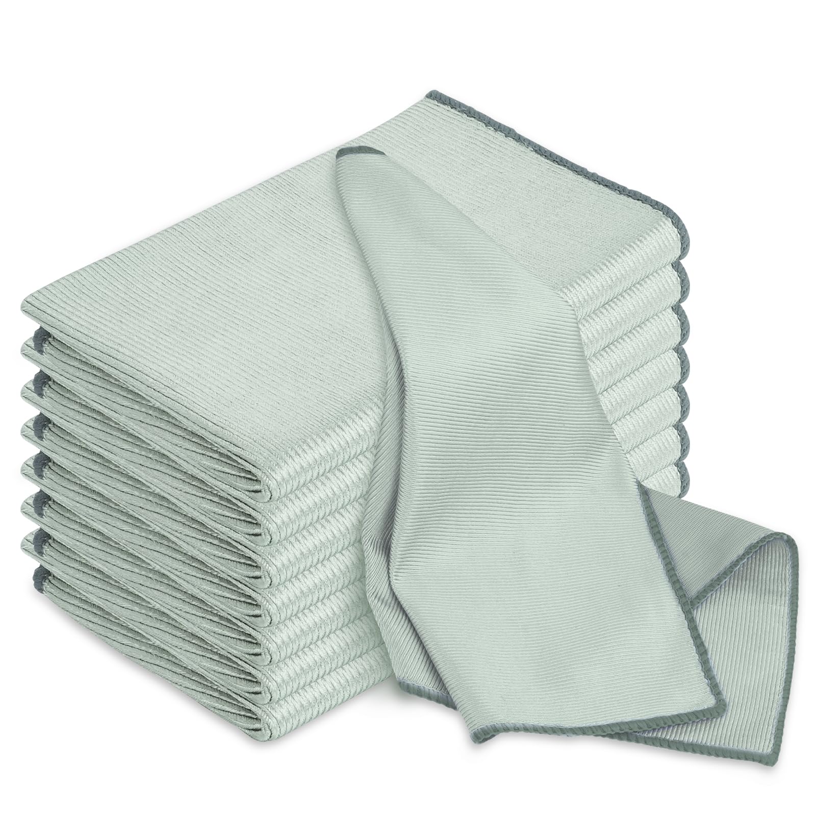 HOTUT 8 x Magic Glass Cleaning Cloth, Microfibre Glass Cloths 40×30cm ...