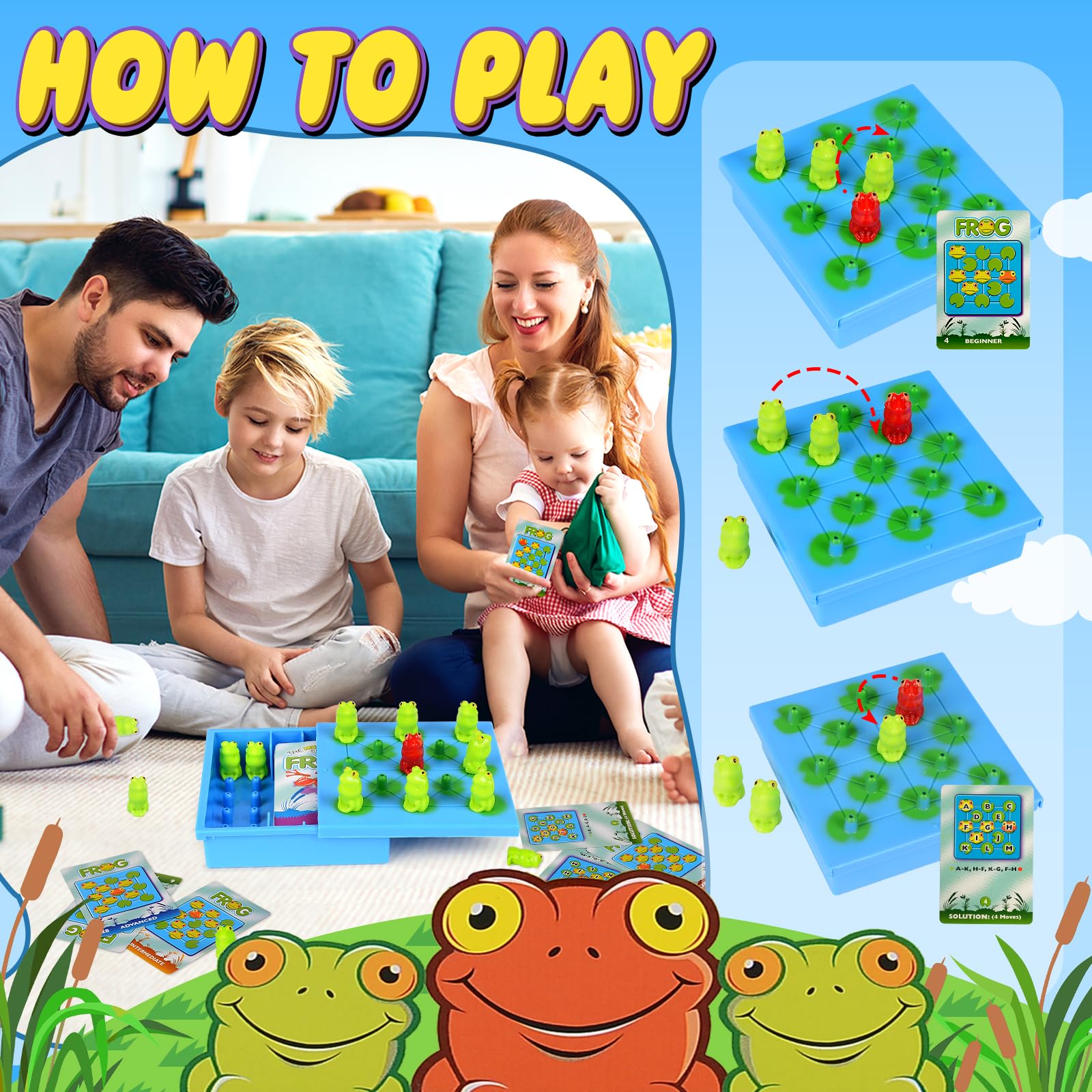 Hoppers Frog Game, Logical Thinking Games For Kids, Early Education ...