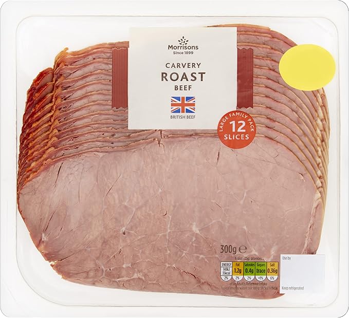 Morrisons Carvery Roast Beef 12 Slices 300g : Amazon.co.uk: Grocery
