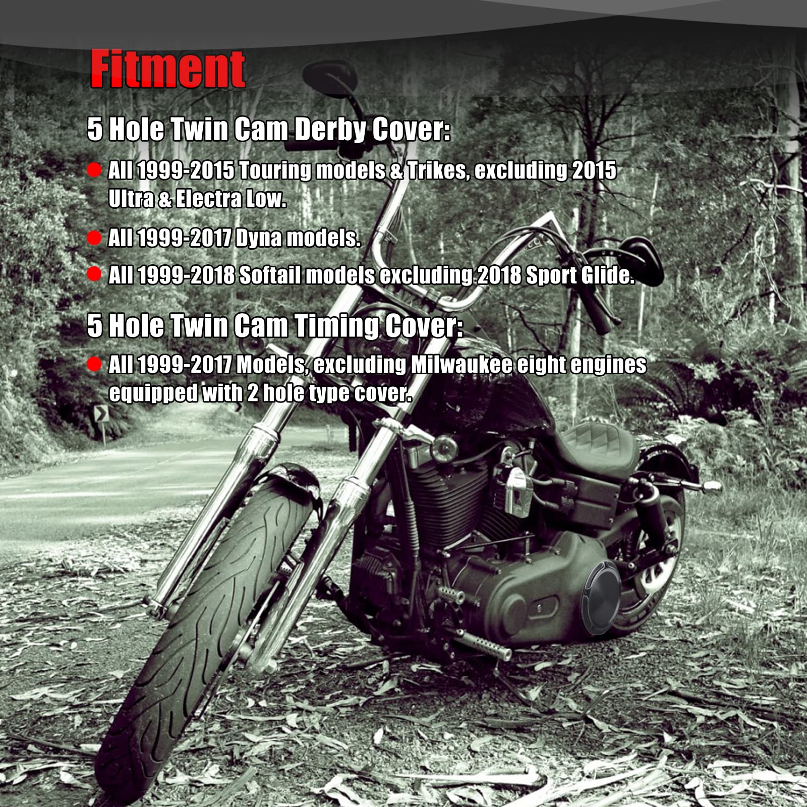 Goldfire 5 Hole Derby Timer Cover and Points Covers Fits for Harley ...