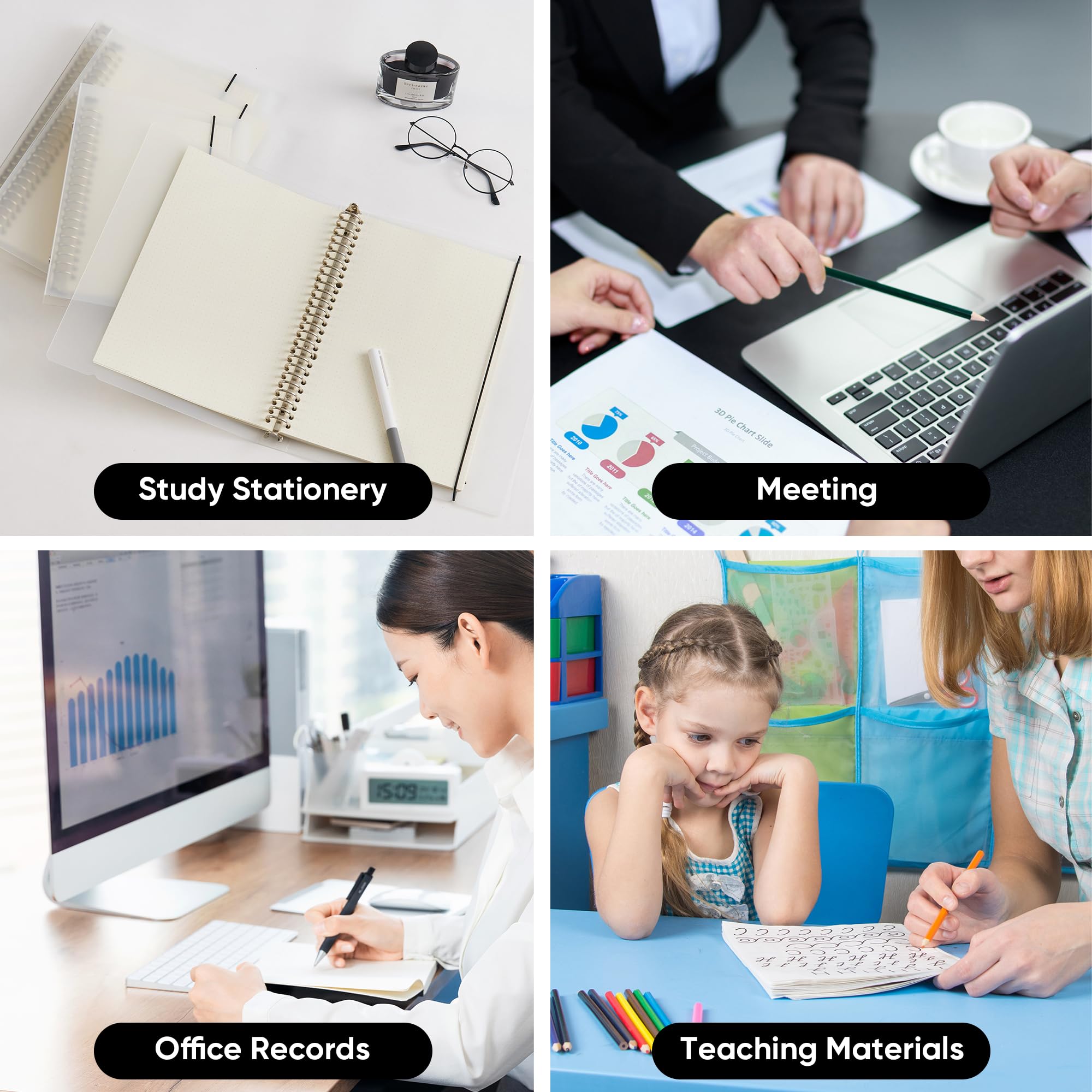 Snapklik.com : 4 Pcs Blank Binder Happy Planner Dividers For Discbound ...