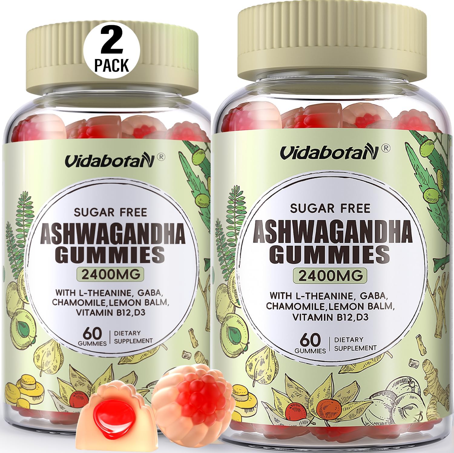 Amazon.com: Ashwagandha Gummies for Women & Men - Natural Calm Gummies ...