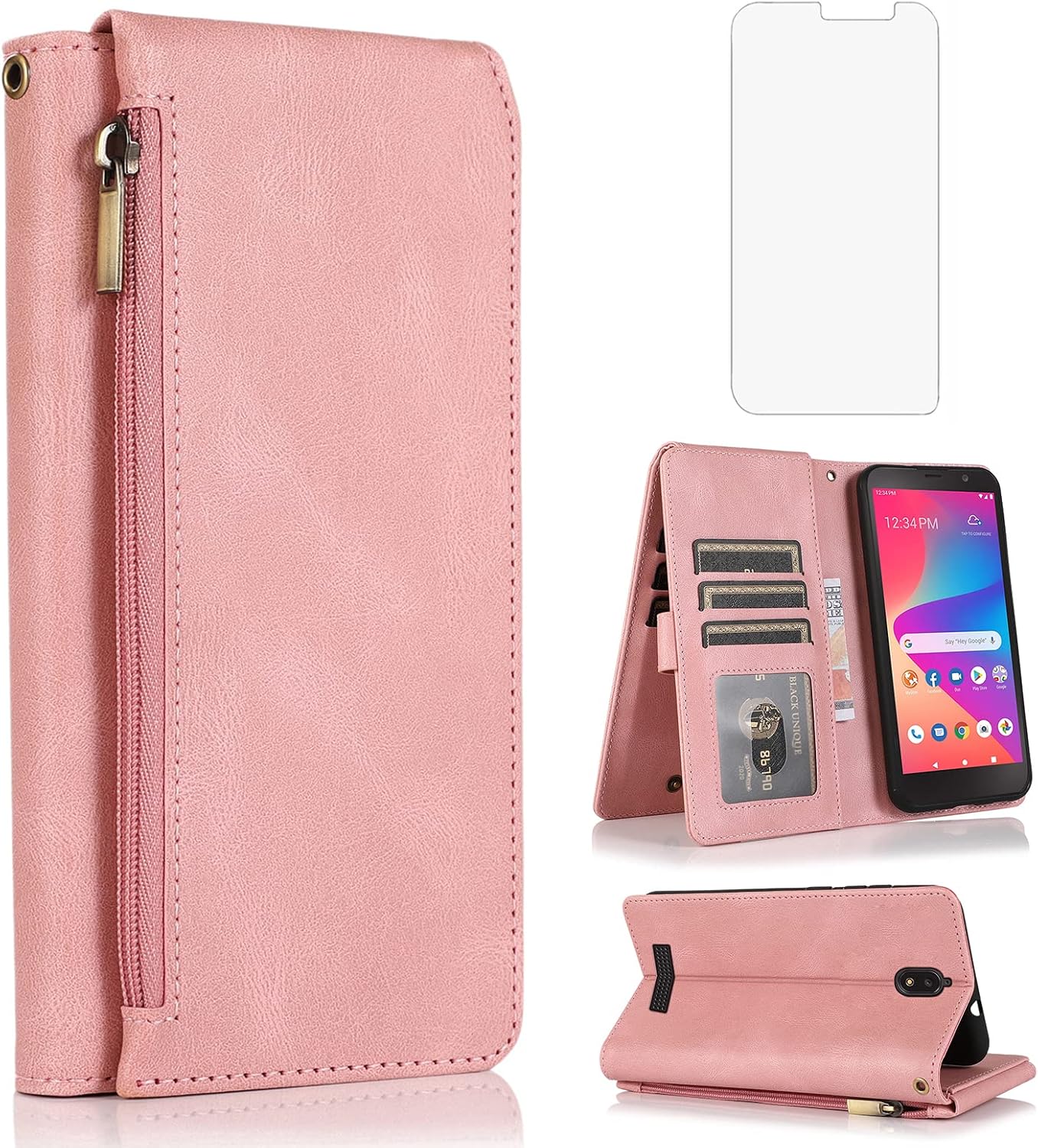 Amazon.com: Compatible with Tracfone BLU View 2 B130DL Wallet Case ...