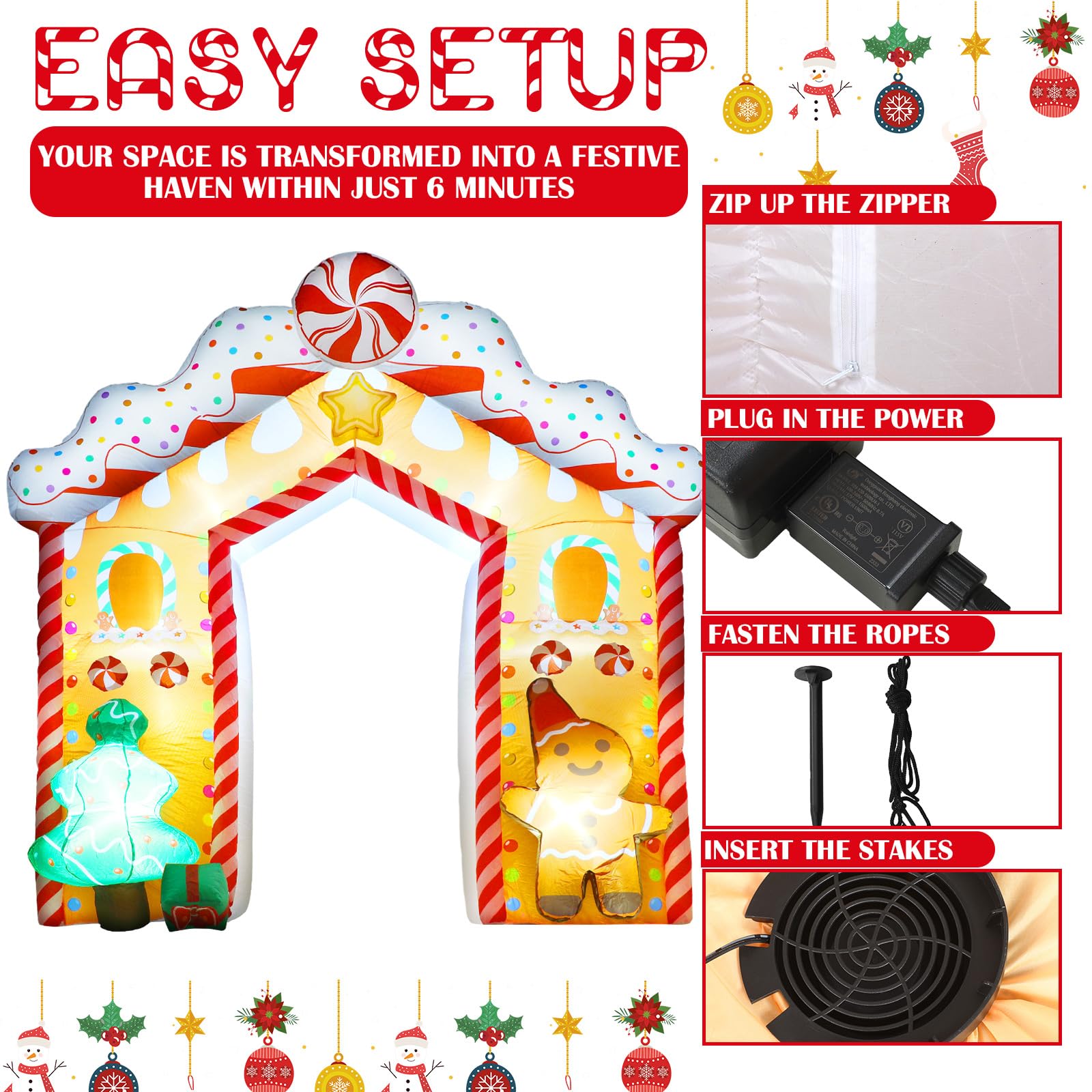 Snapklik.com : Lemosae 10 Ft Christmas Inflatables Decorations Outdoor ...