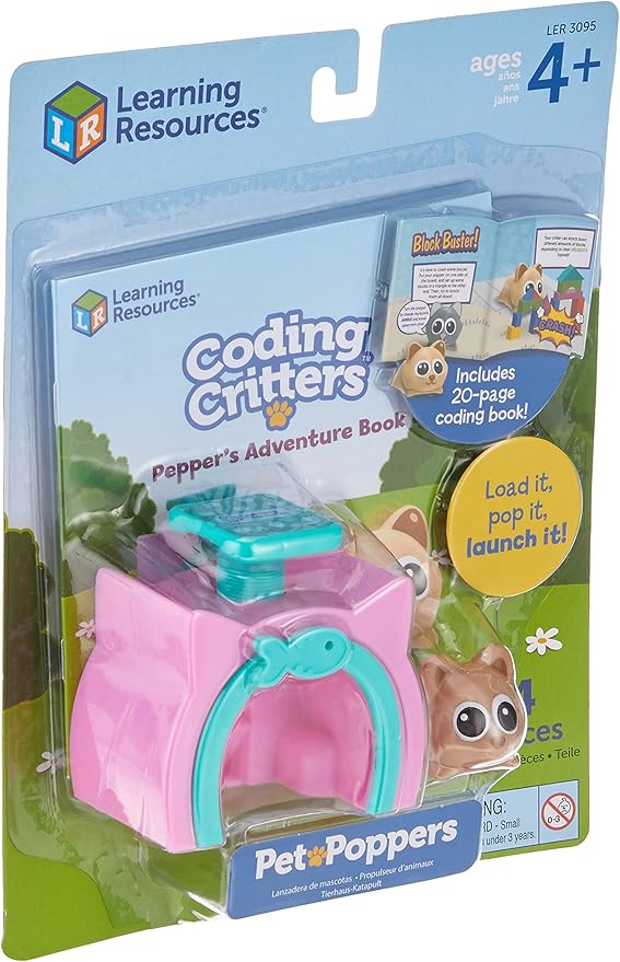 Amazon.com: Learning Resources Coding Critters Go Pets Pepper the Cat, Screen-Free Early Coding ...
