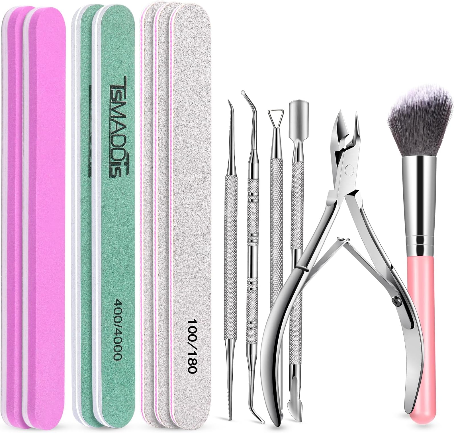 Amazon.com : FANDAMEI Nail Care Kit, Nail Files 100/180, Nail Buffer ...