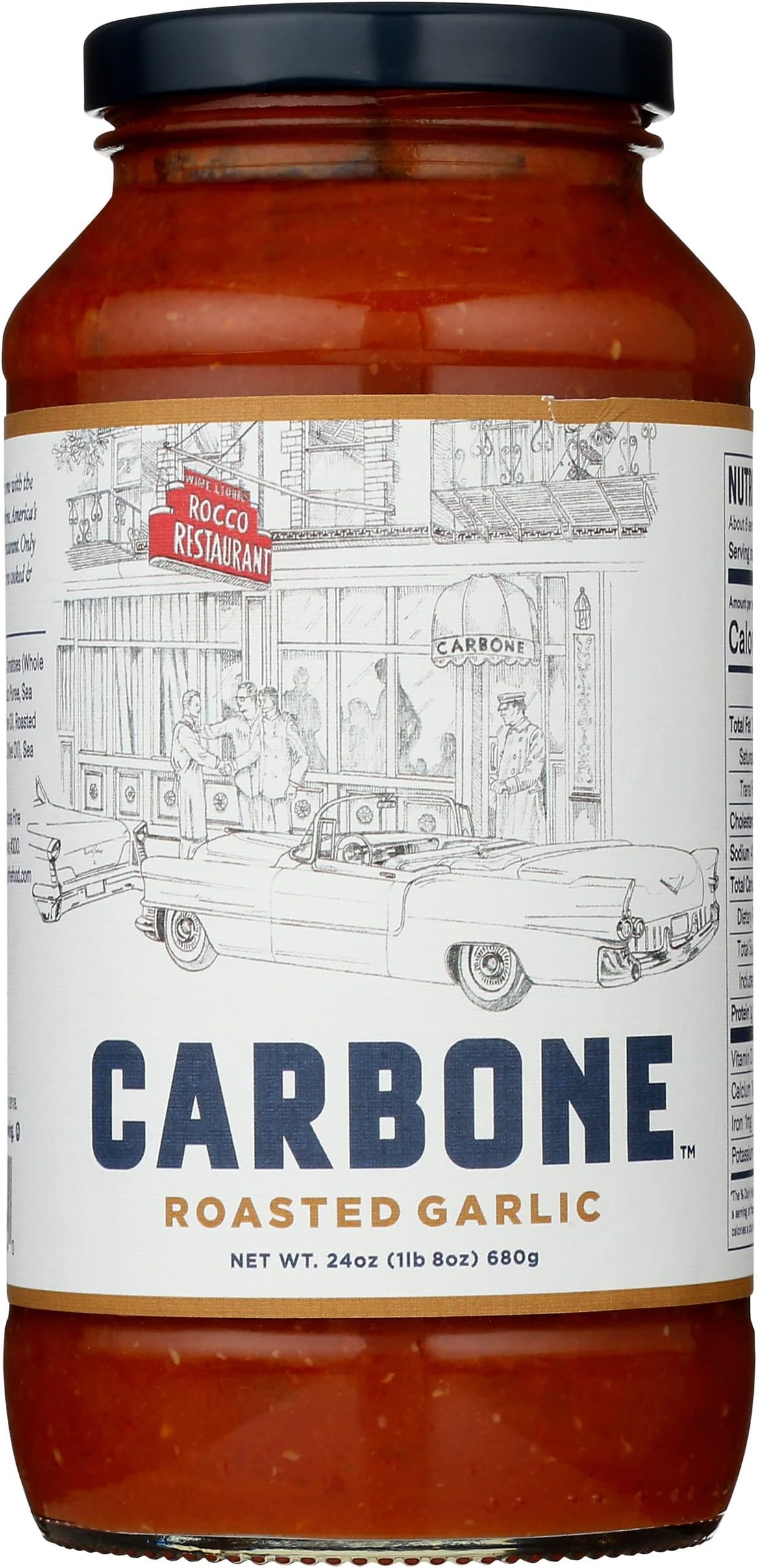 Amazon.com : Carbone Roasted Garlic Pasta Sauce, Non-GMO, 24 Oz (Pack ...