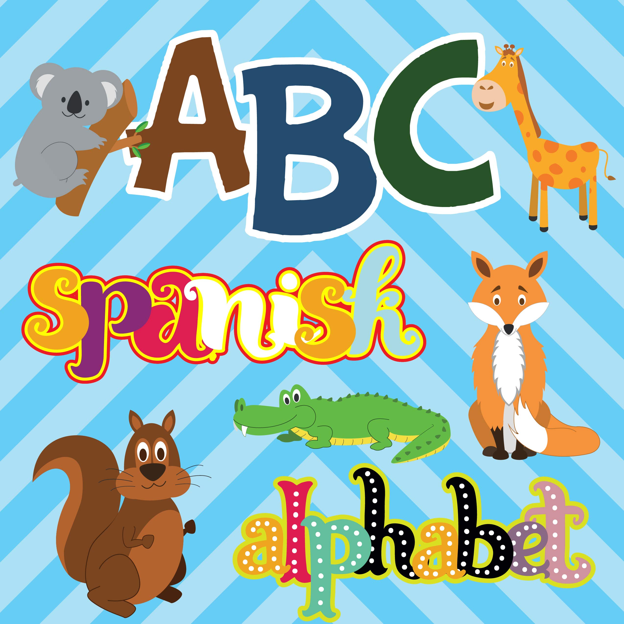 Buy Spanish Alphabet: Cute Cartoon Zoo ABC Alphabet With Funny Animals ...