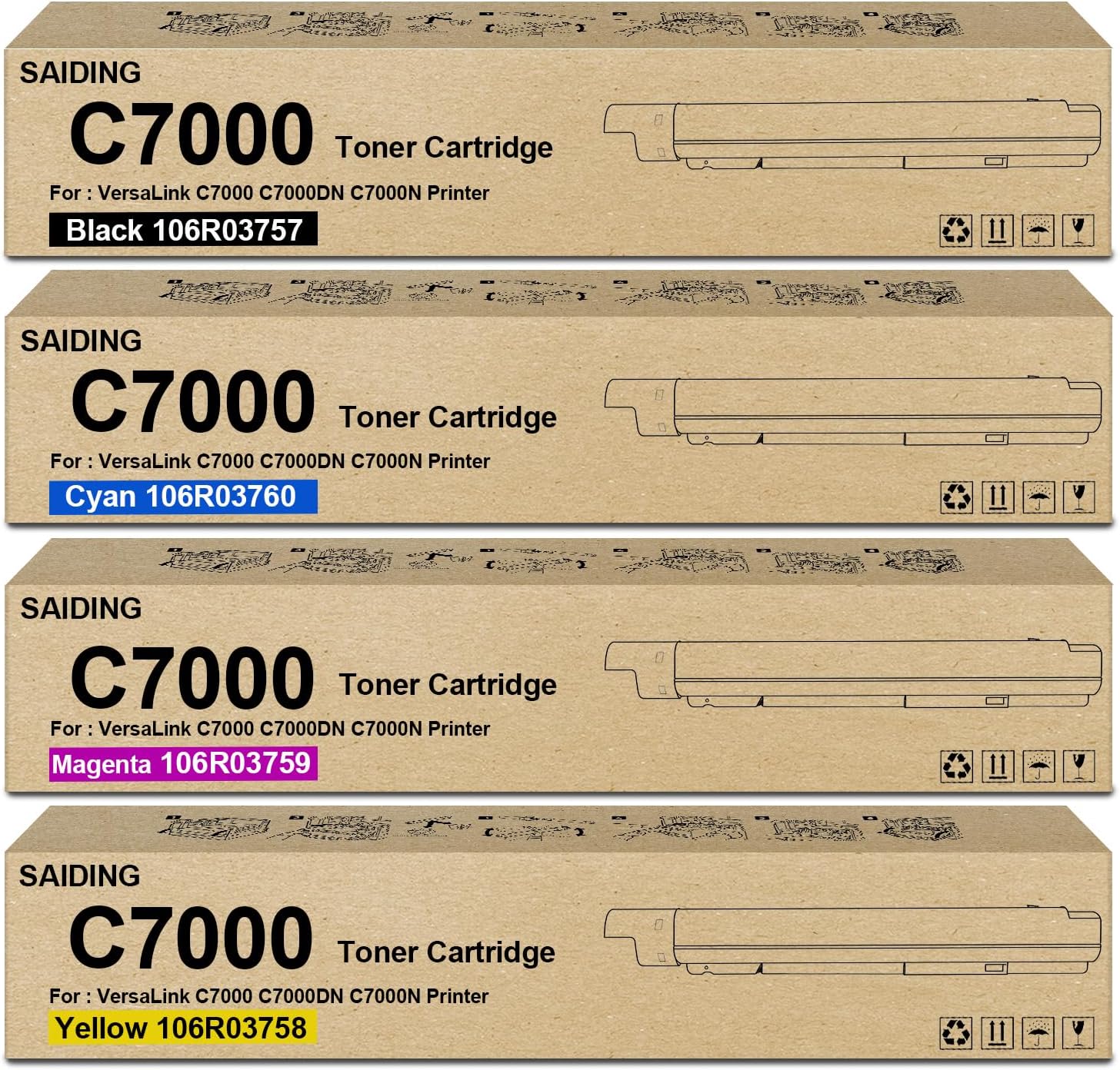 Amazon.com: C410/C415 Toner Cartridges 4Pack(Black/Cyan/Magenta/Yellow ...