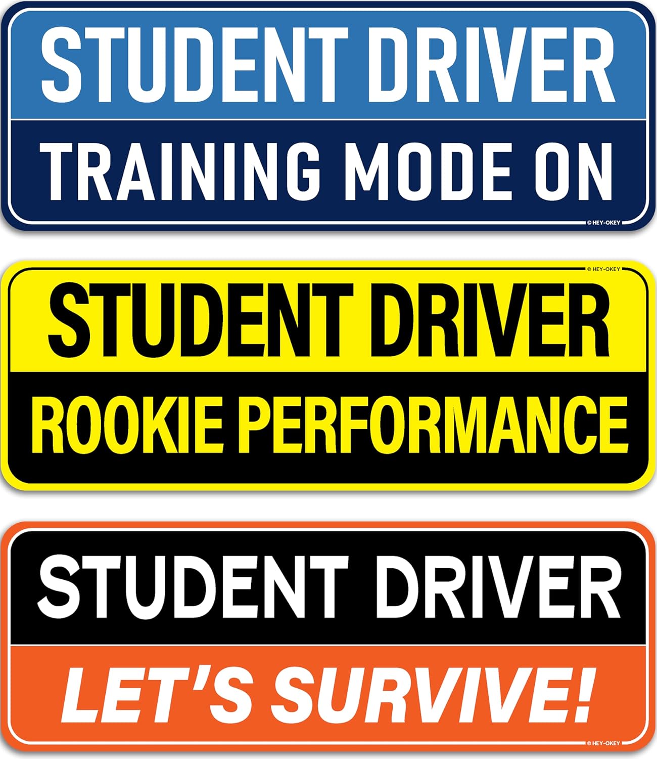 Amazon.com: HEY-OKEY 3-Pack Student Driver Magnet for Car - Please Be ...