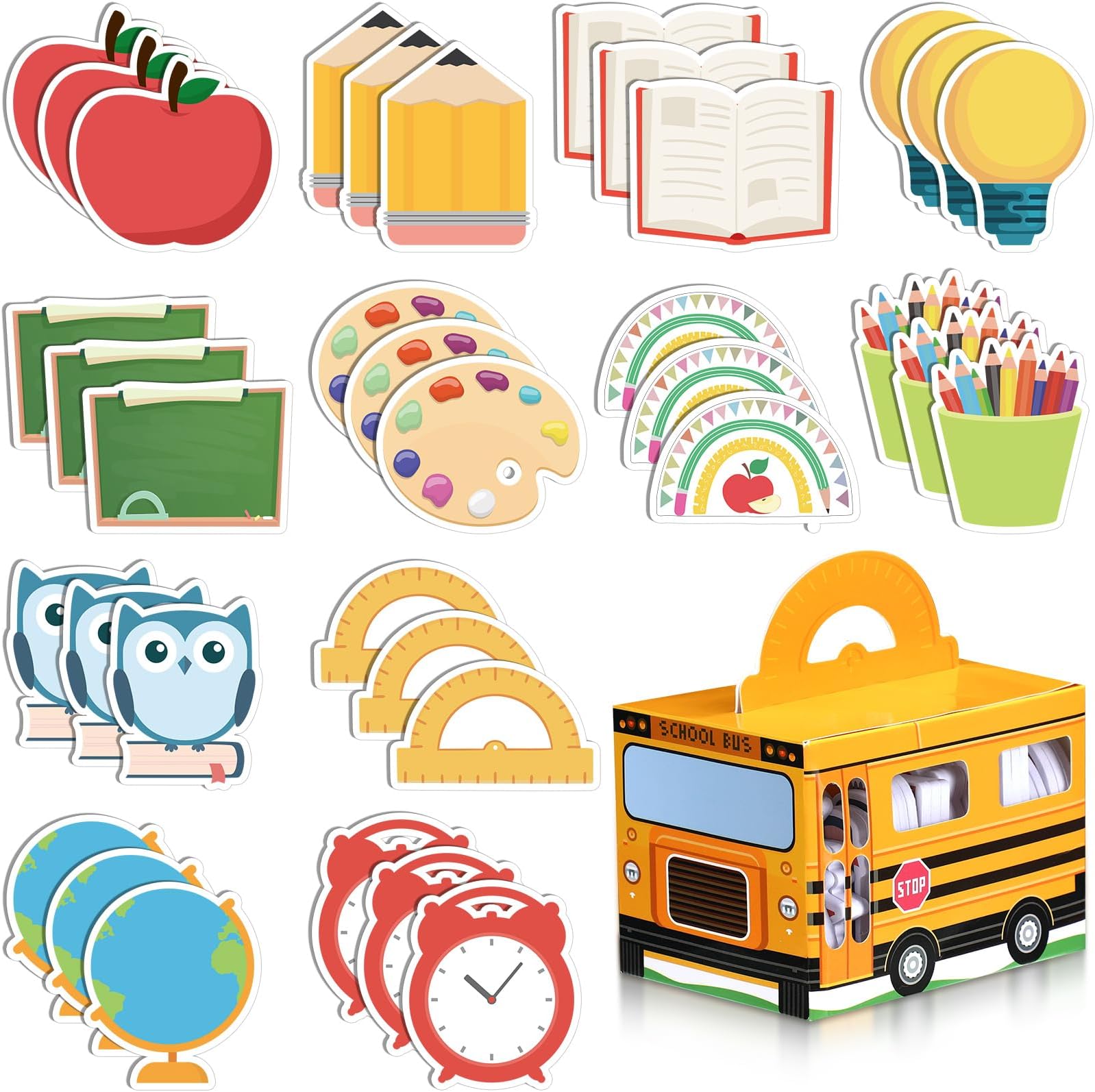 Amazon.com : Fulmoon 37 Pcs Back to School Sticky Notes and School Bus ...