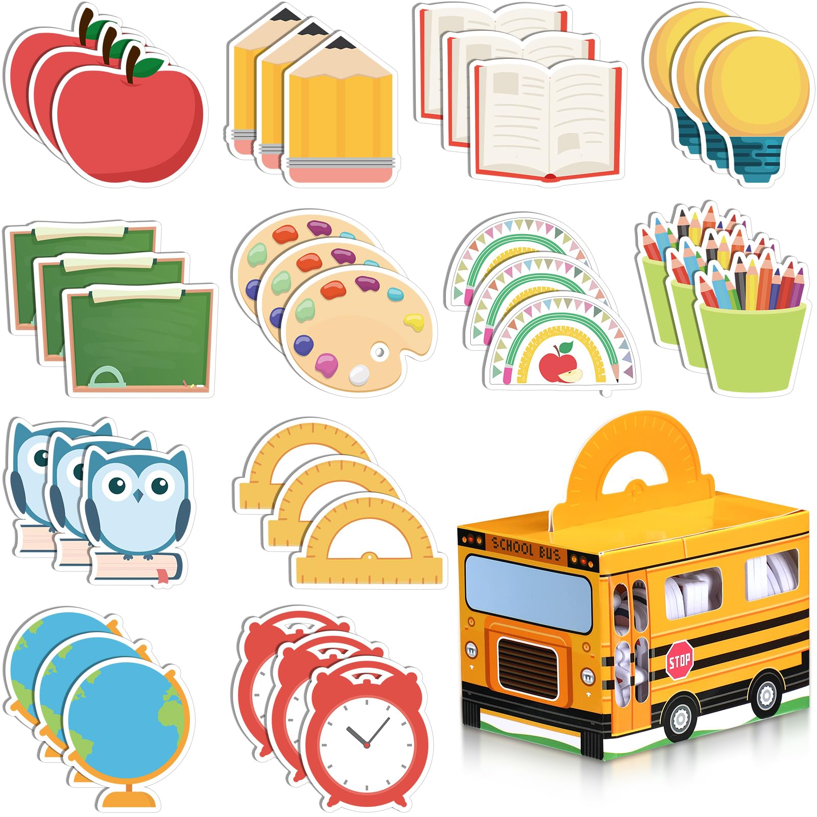 Amazon.com : Fulmoon 37 Pcs Back to School Sticky Notes and School Bus ...