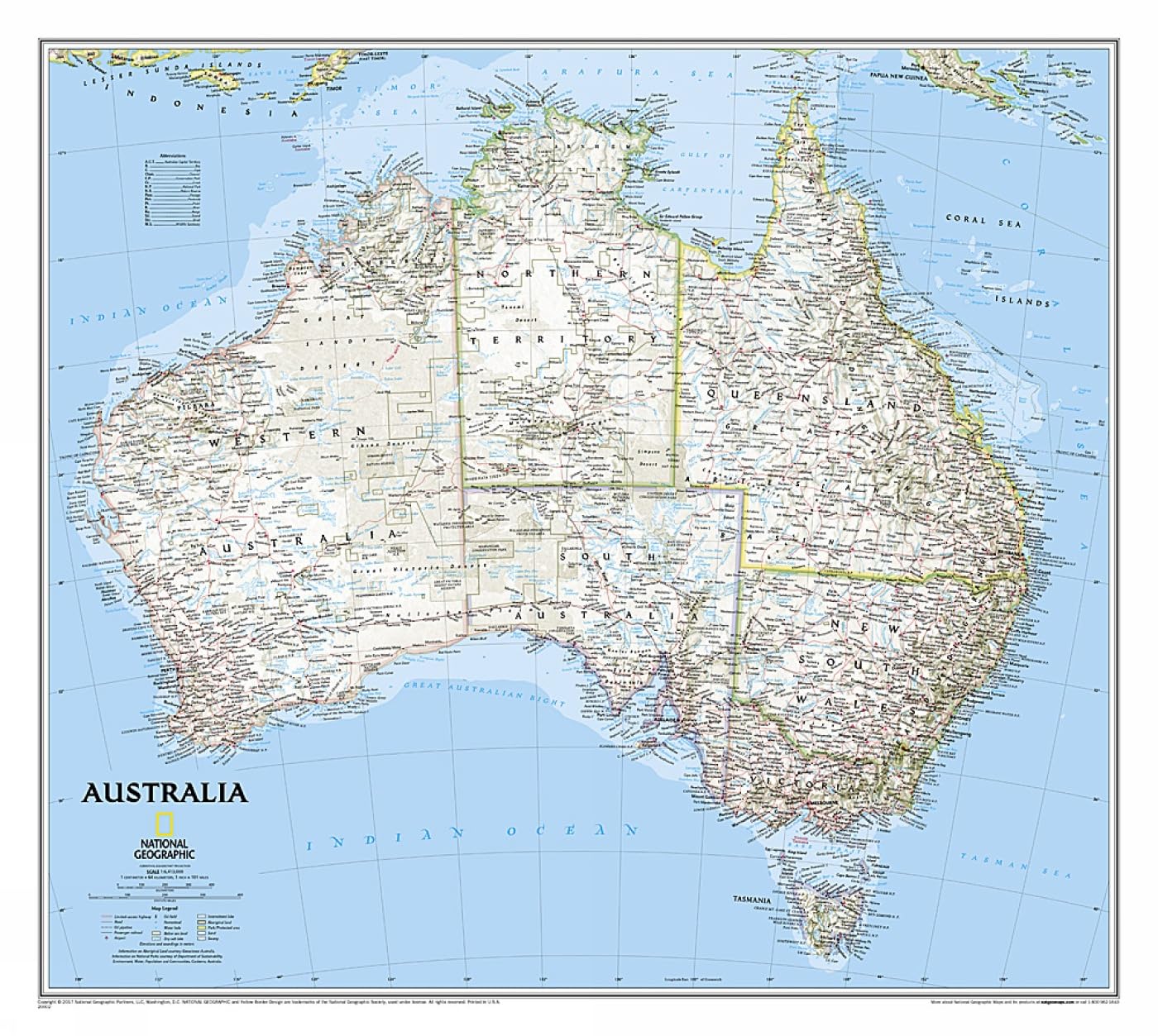 Australia Classic, laminated: Wall Maps Continents : National ...