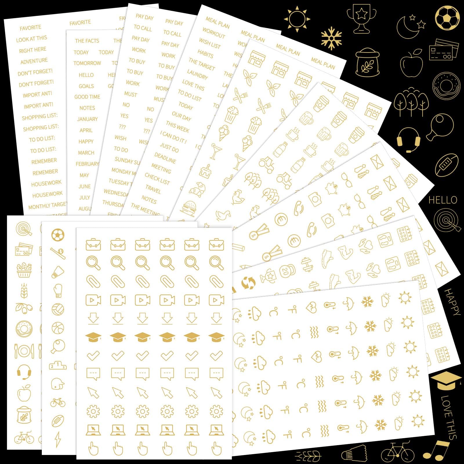 Amazon.com: Check Mark Planner Stickers, 120 Clear Rich Good OK Labels ...