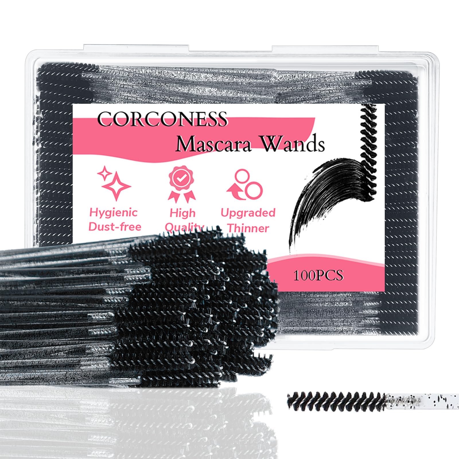 Amazon.com: Corconess 100Pcs Mini Spoolies For Eyelash Extensions ...