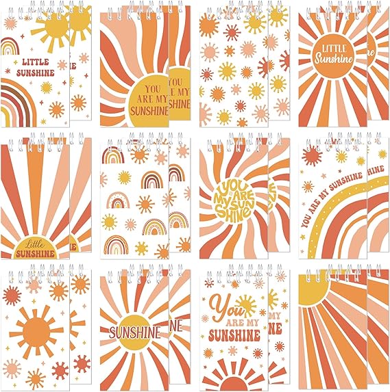 Amazon.com : Cholemy 24 Pieces Boho Mini Notebooks Bulk My Sunshine ...